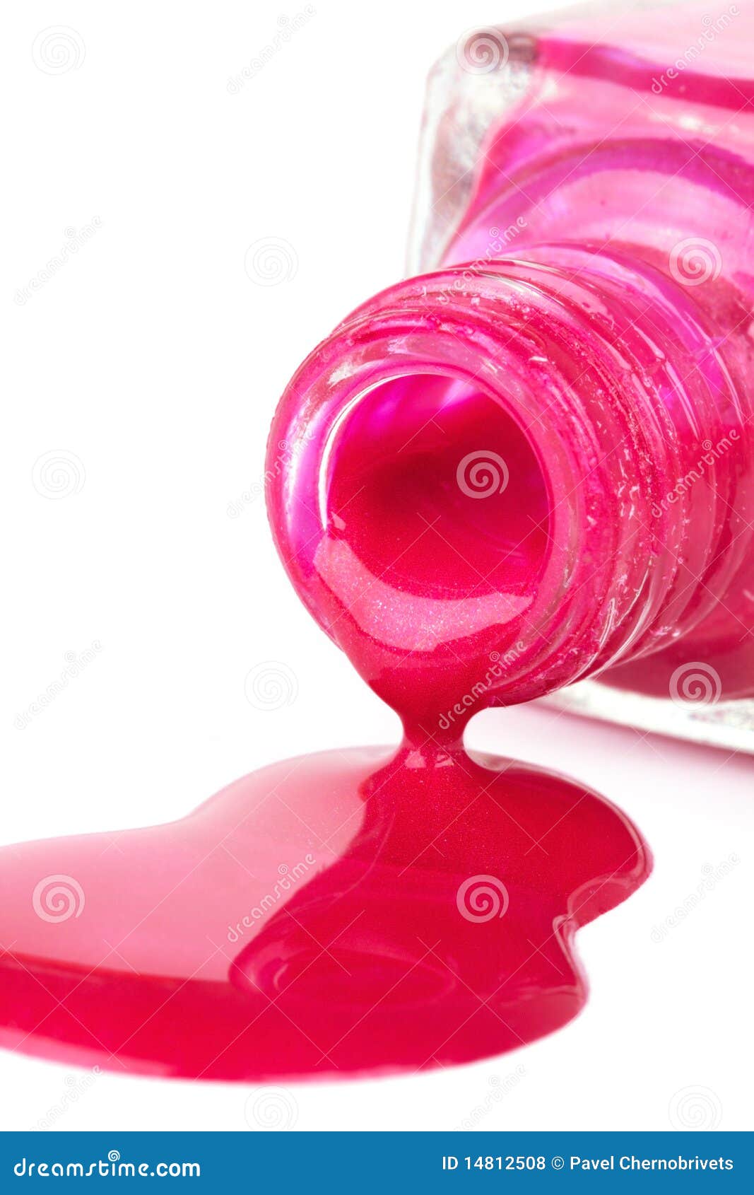Spilled pink lacquer stock photo. Image of open, ornate - 14812508