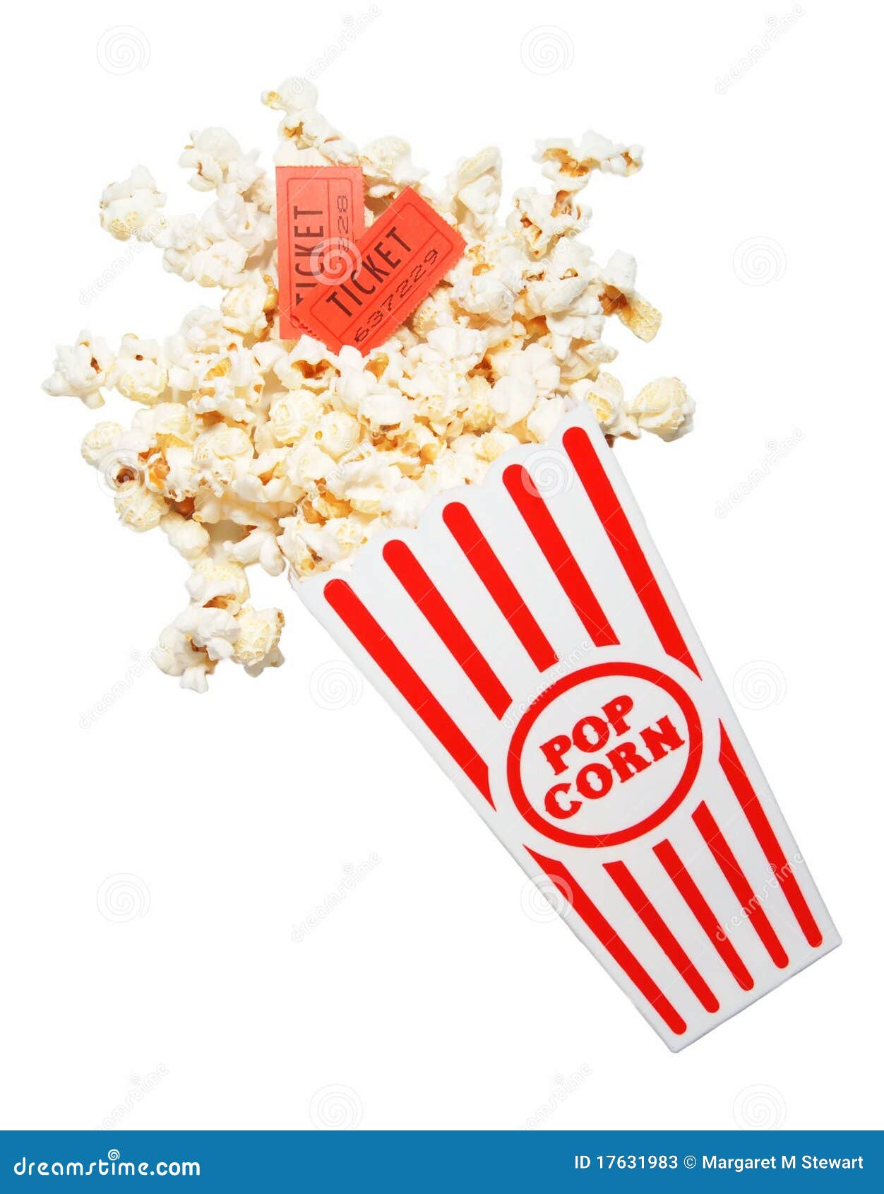 Spilled popcorn stock image. Image of closeup, snack - 17631983