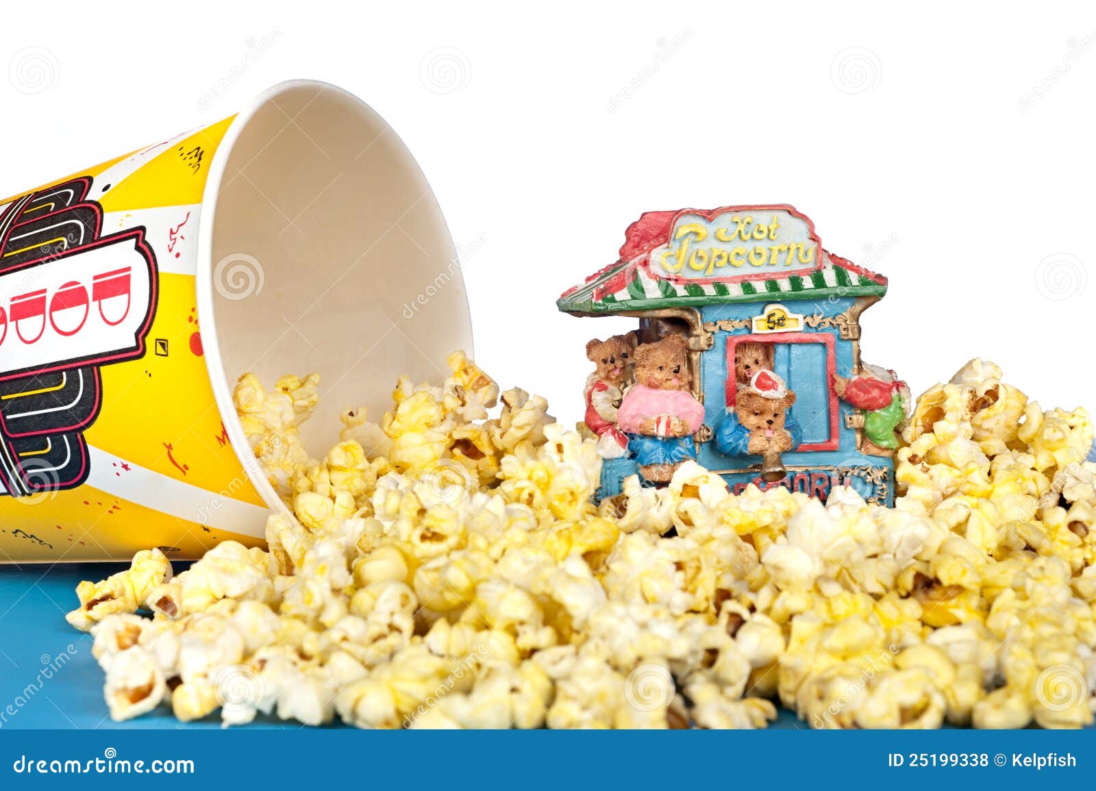 Spilled popcorn stock photo. Image of trinket, snack - 25199338