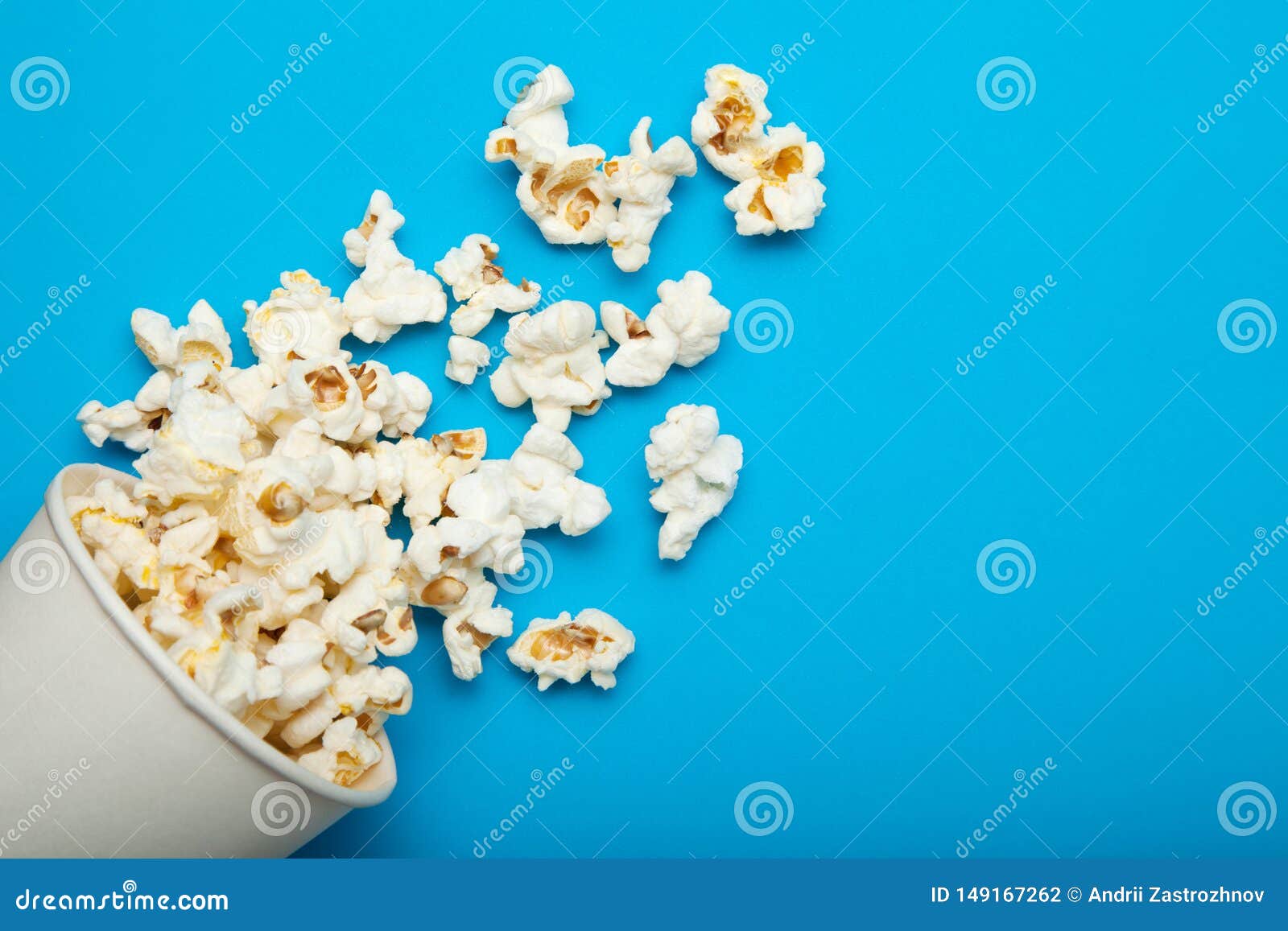 Blue Popcorn Container