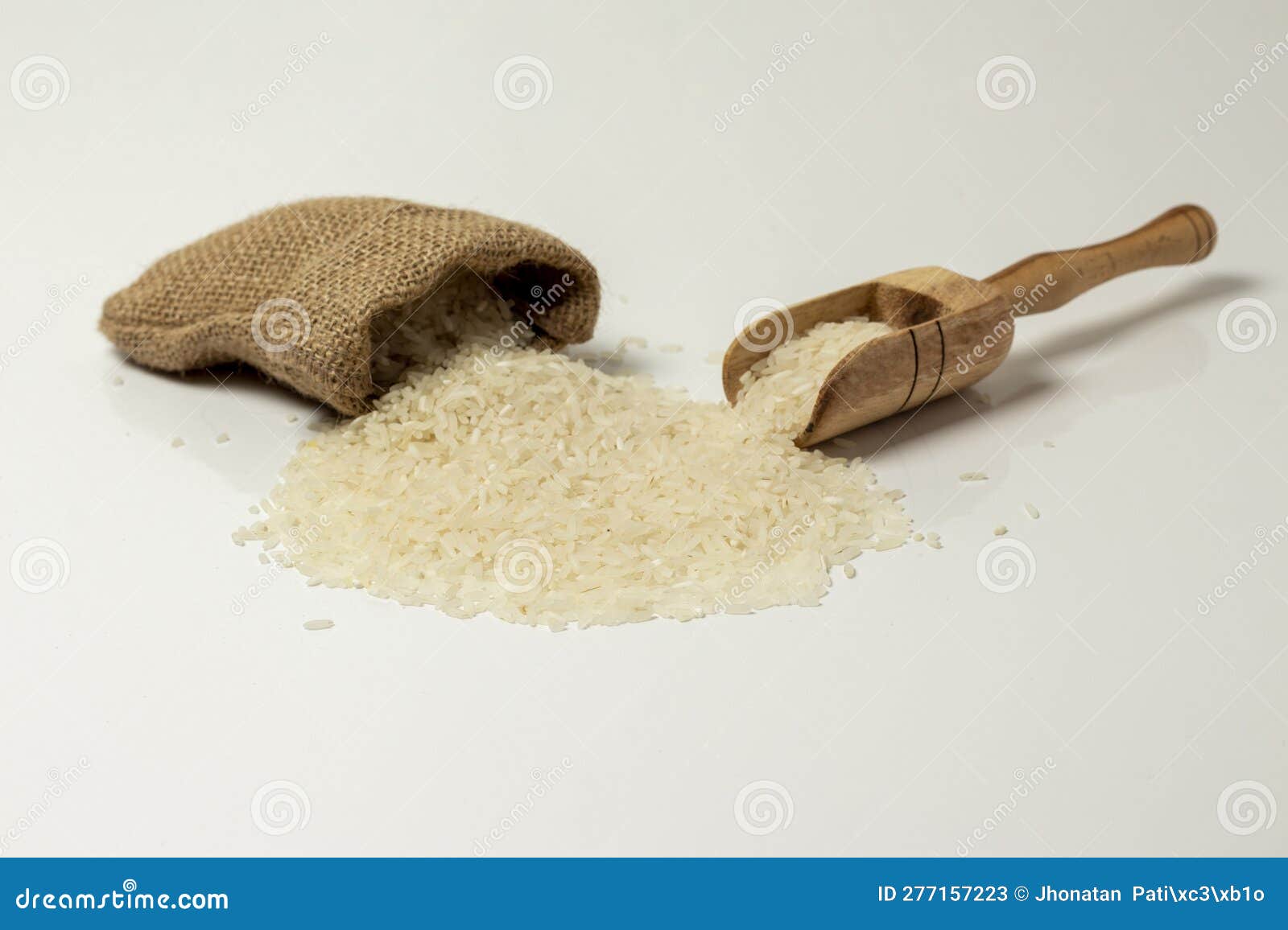 Spilled Rice Grains - White Background Stock Image - Image of cereal ...