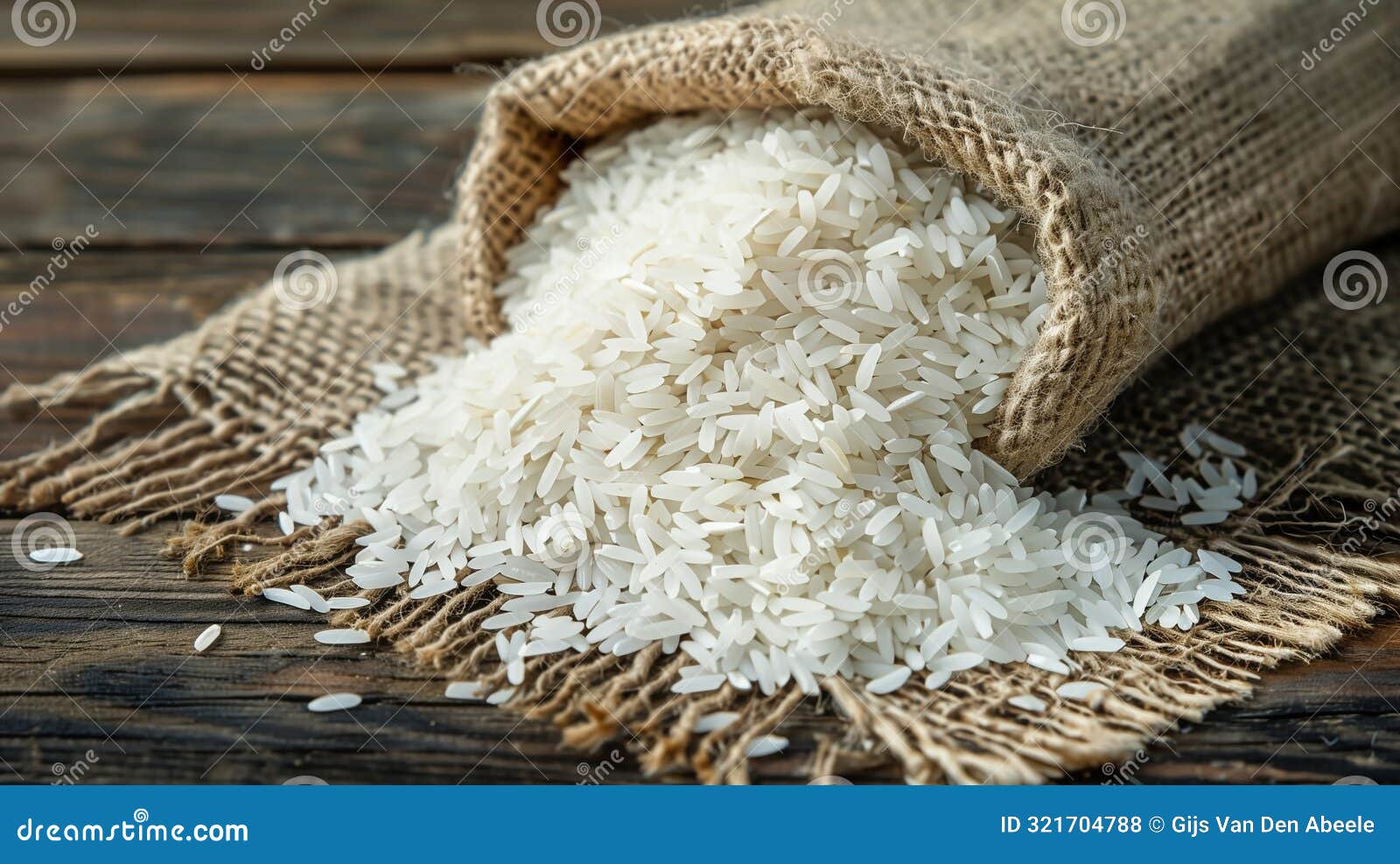 Spilled Rice on Wooden Table Background Stock Illustration ...