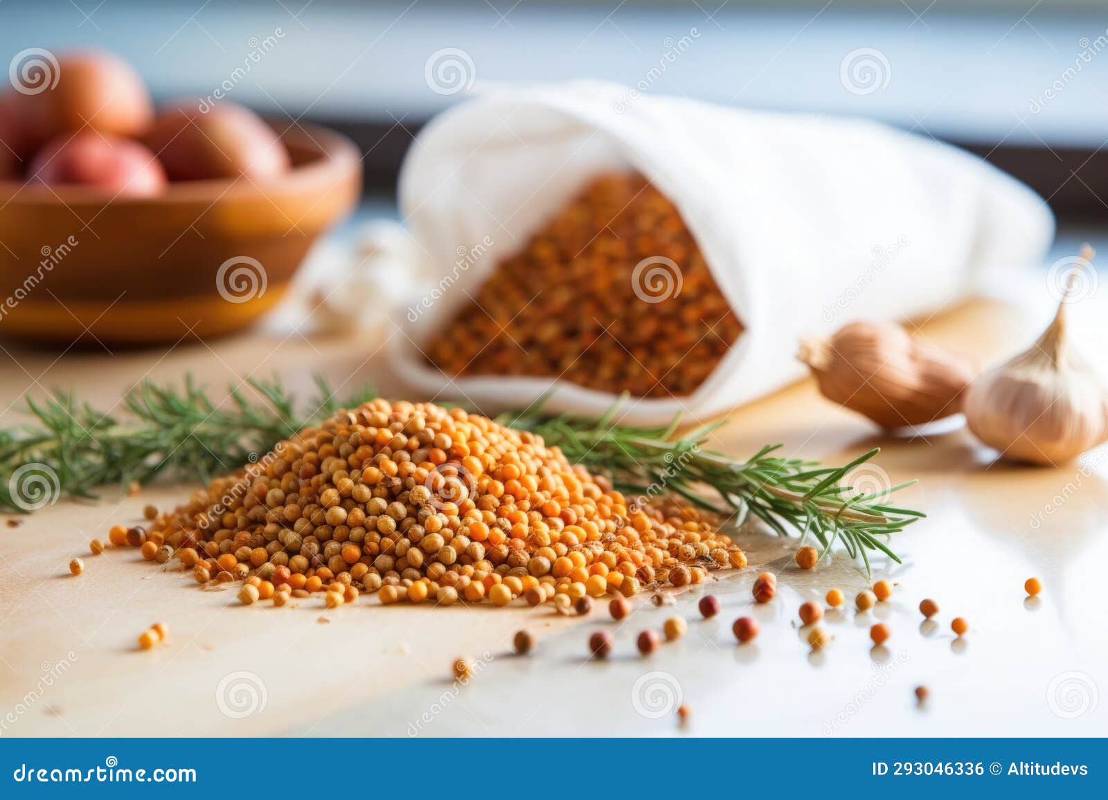 Spilled Sack of Roasted Chickpeas on a Kitchen Counter Stock ...
