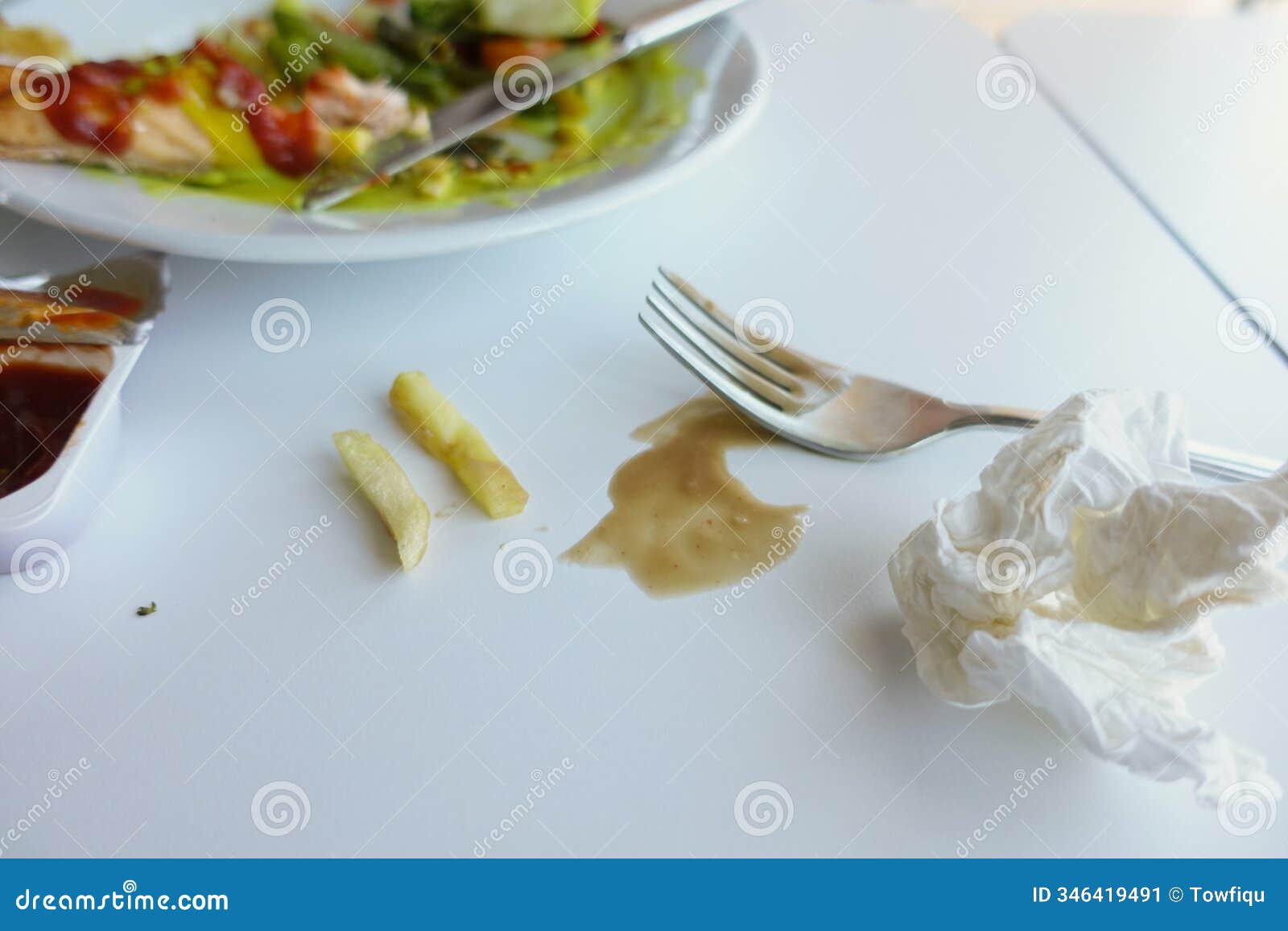 Spilled Sauce and a Messy Table at the Restaurant Highlighted Its ...