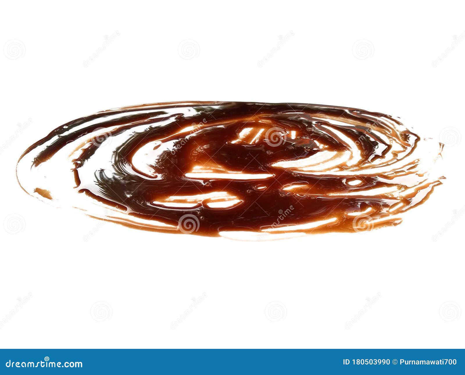 Spilled Soy Sauce Sauce Puddle Isolated on White Background. Stock ...