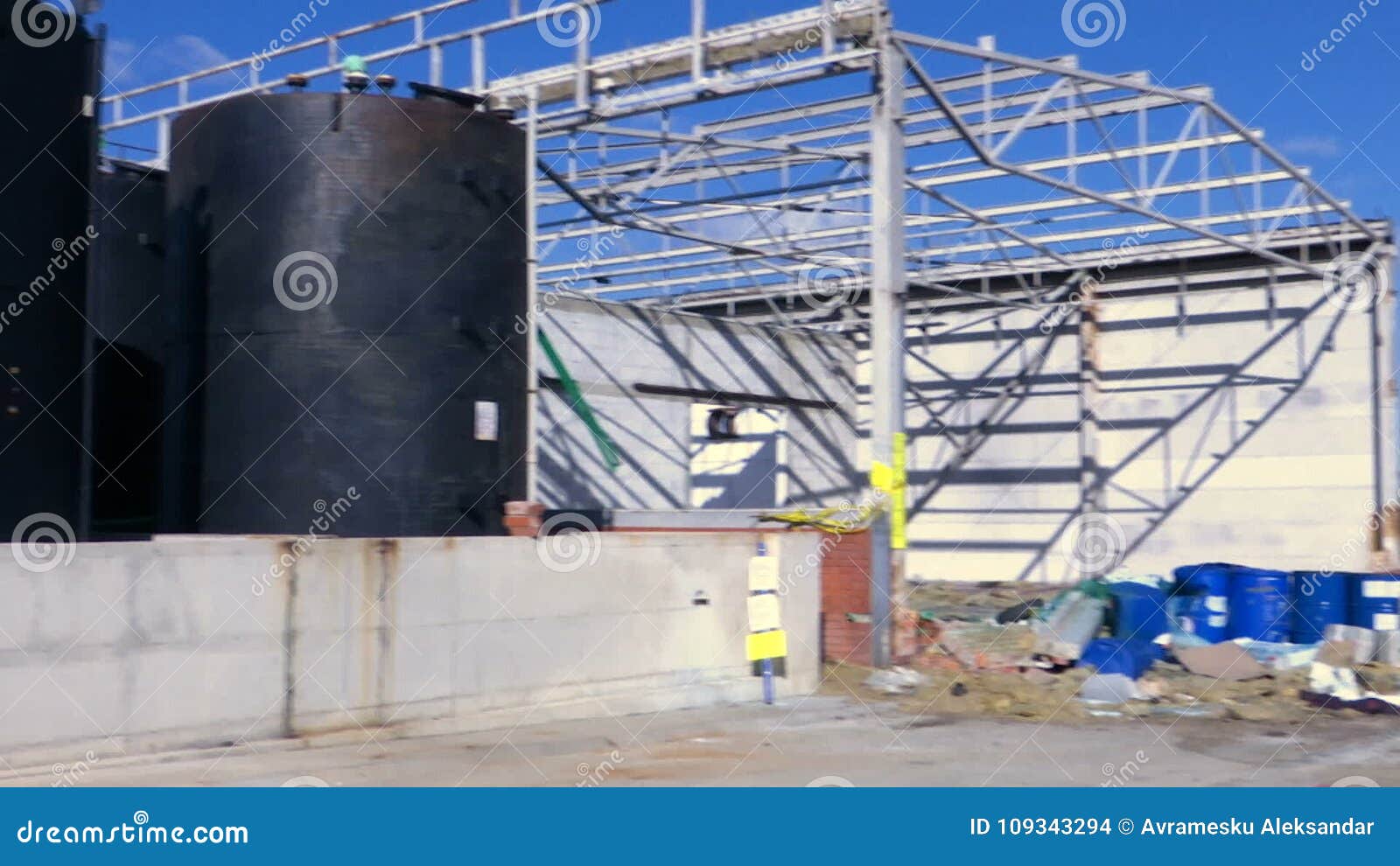 Toxic Waste in the Abandoned Factory Stock Footage - Video of outdoors ...