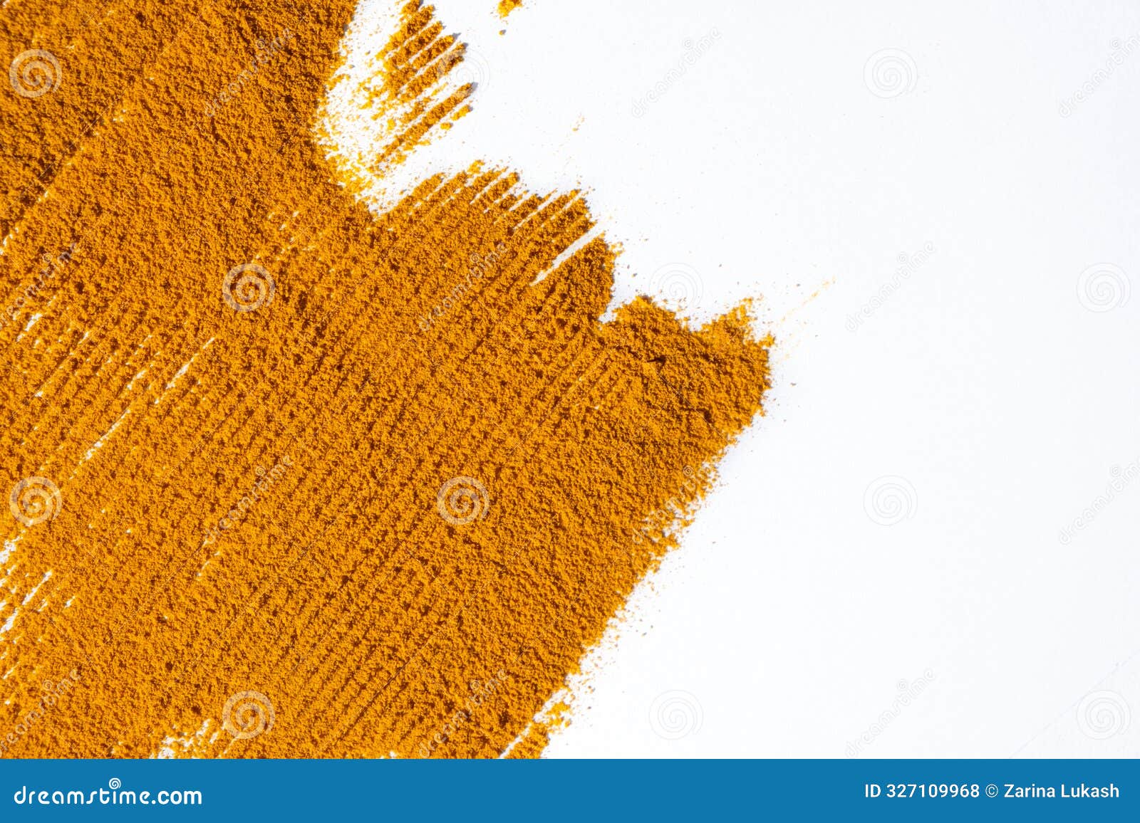 Spilled Turmeric Powder on White Background Top View, Spice Textures ...