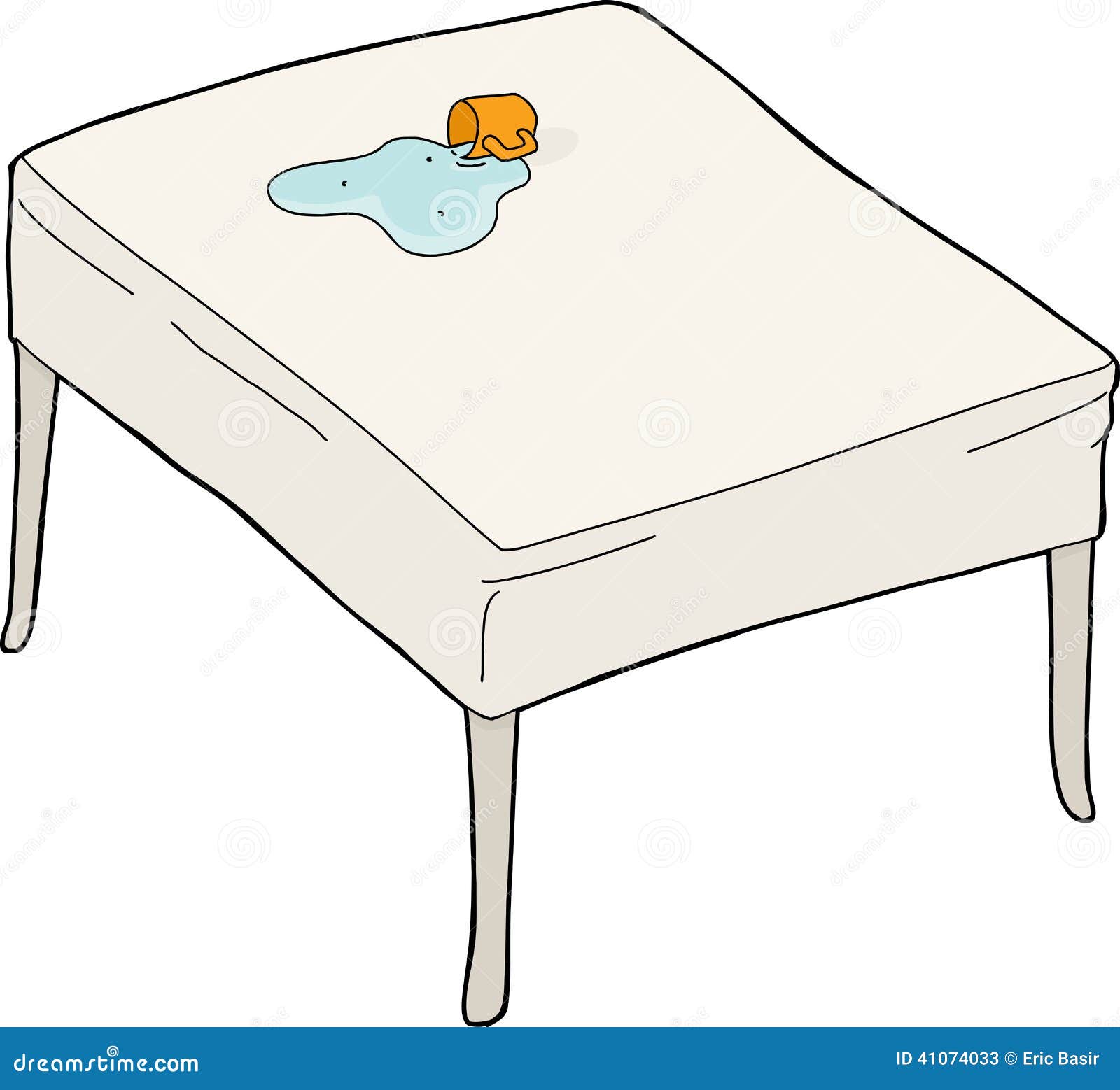 Spilled Water on Table stock vector. Illustration of white - 41074033