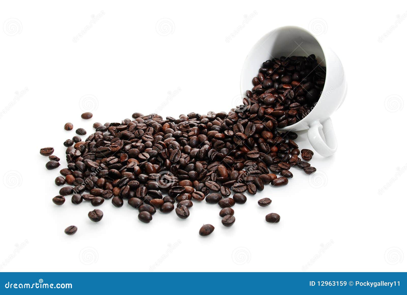 Spilling Coffee Bean Royalty Free Stock Images - Image: 12963159
