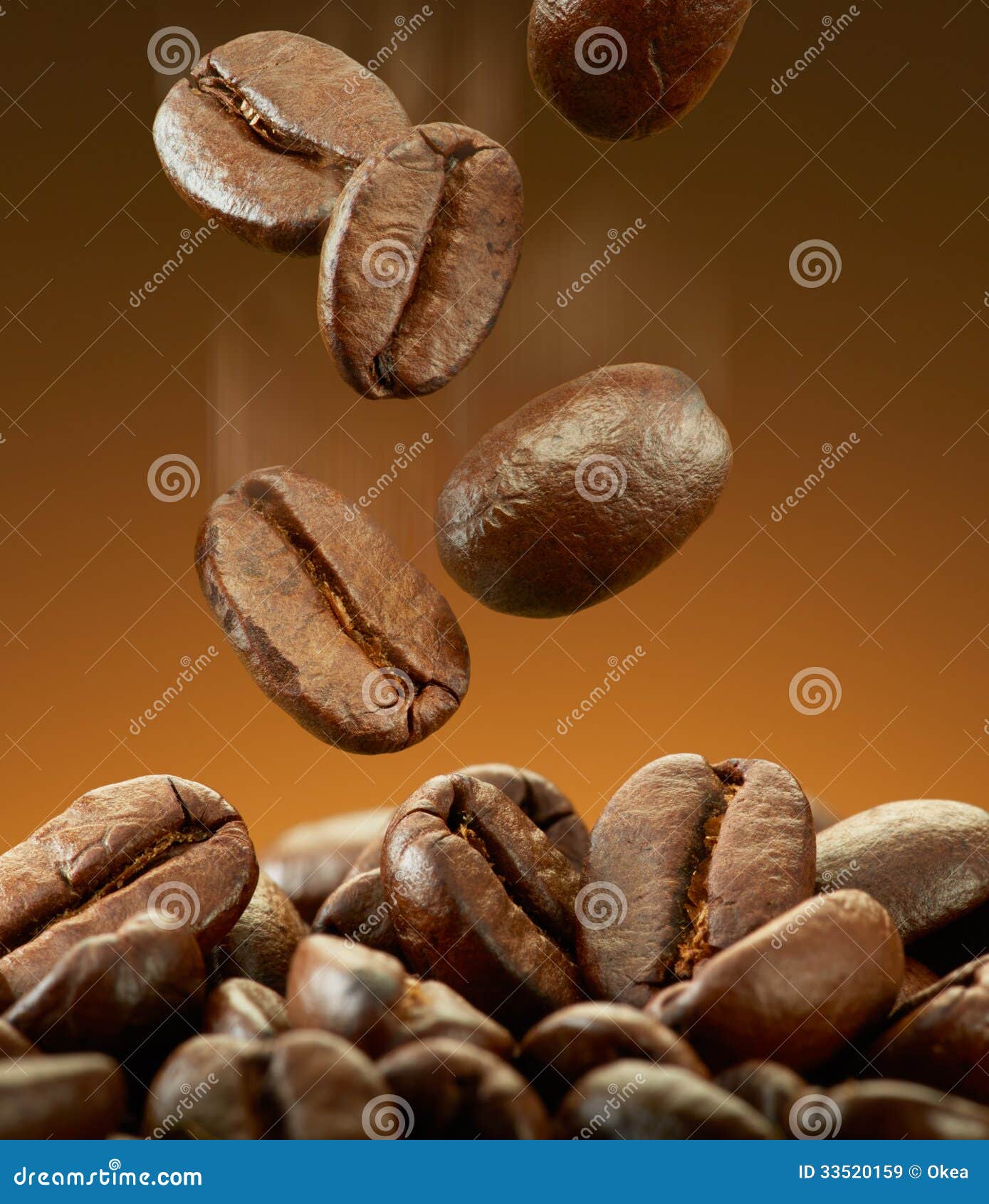Spilling coffee beans stock image. Image of blur, pile - 33520159