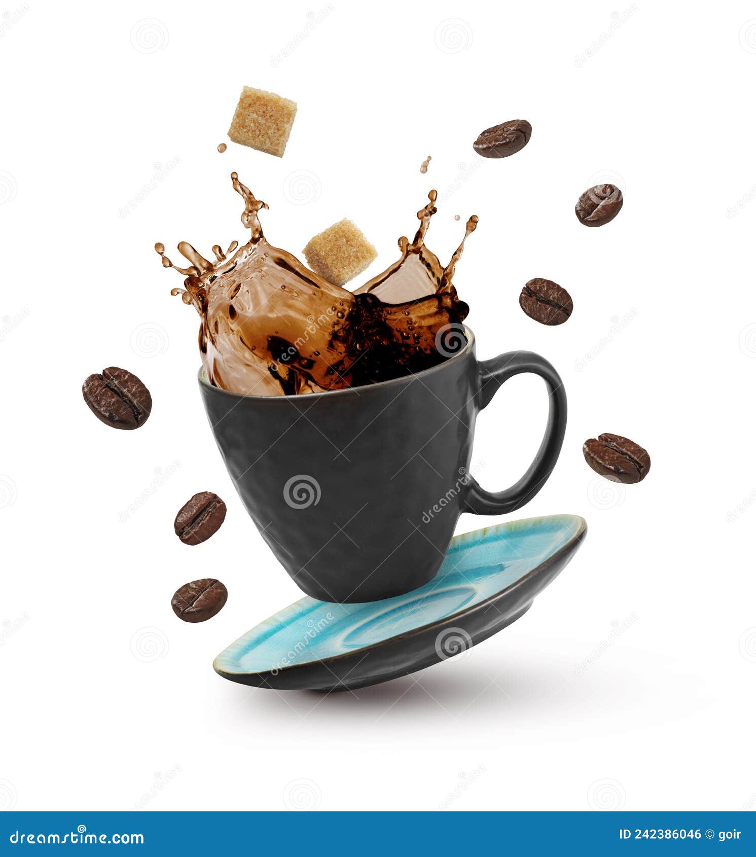 Spilling coffee stock photo. Image of roasted, color - 242386046