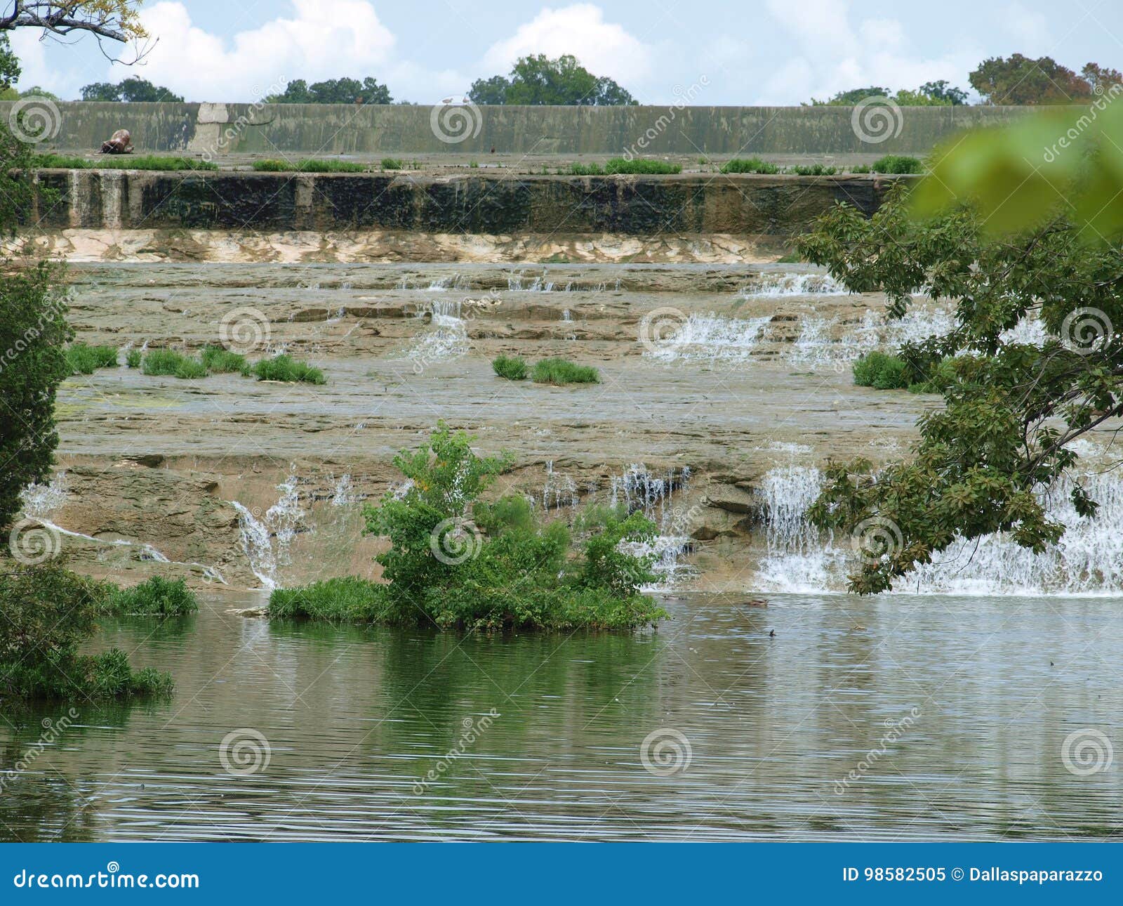 Spillway Below the Main Dam Stock Image - Image of mirror, reflects ...