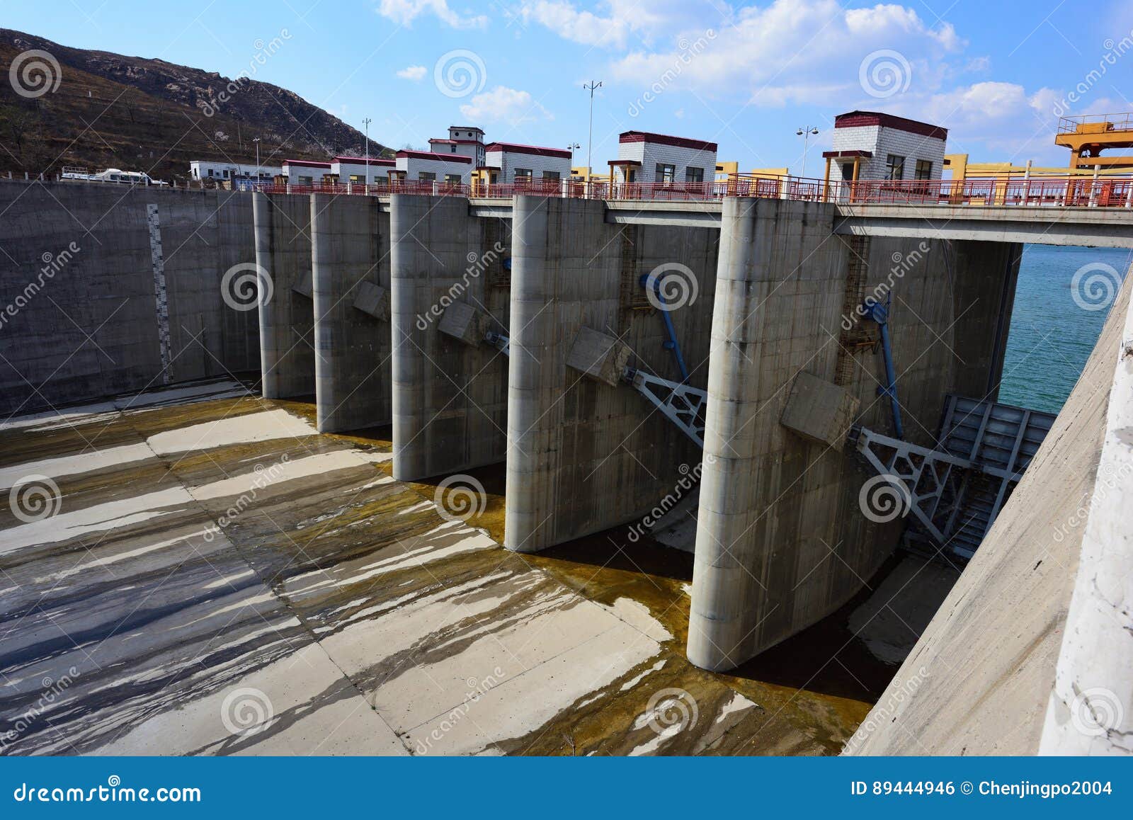 Spillway and sluice stock photo. Image of capacity, conservancy - 89444946