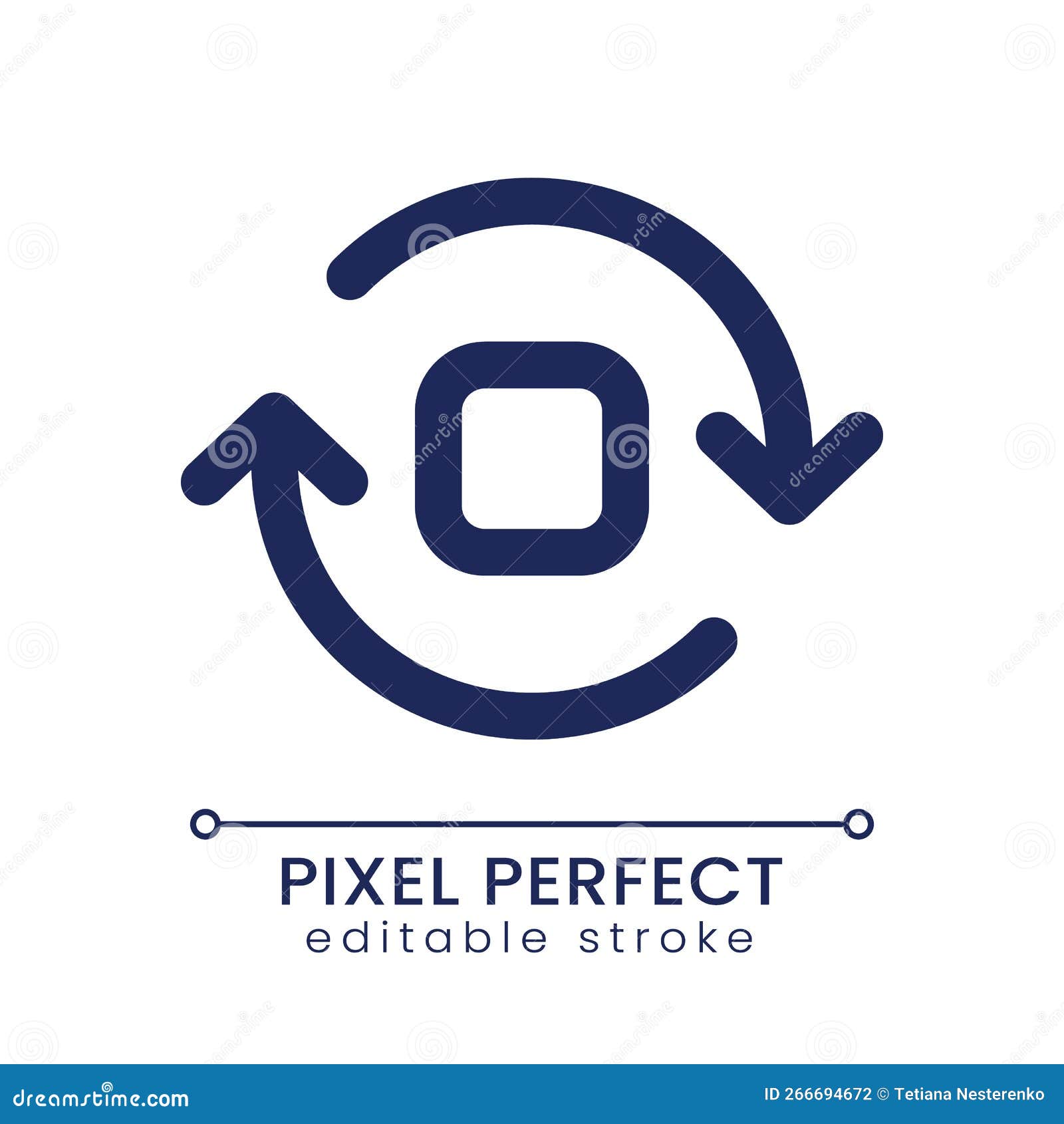 Spin Animation Pixel Perfect Linear Ui Icon Stock Vector - Illustration ...