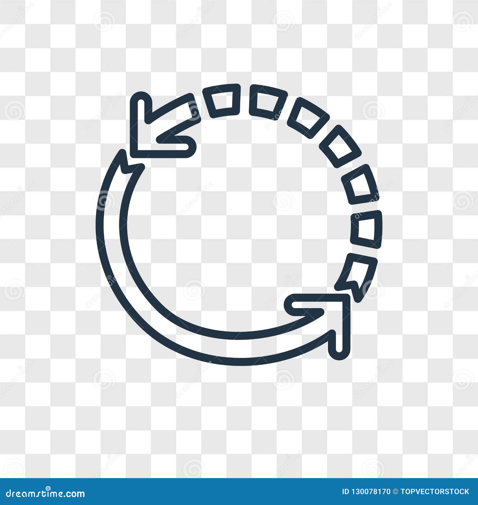 Spin Concept Vector Linear Icon Isolated on Transparent Background ...