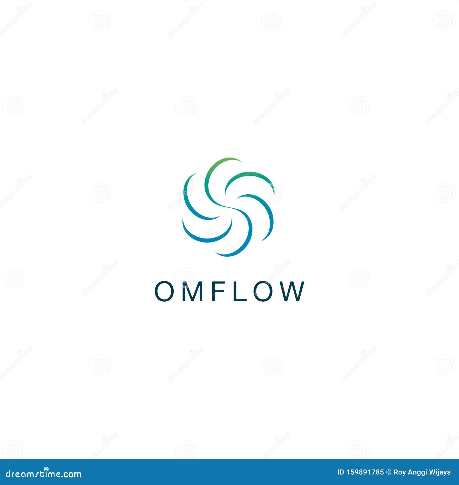 Spin and Flow Logo Design stock vector. Illustration of moves - 159891785