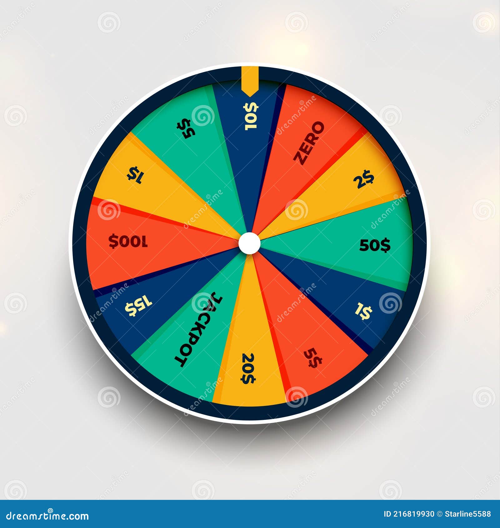 Spin Fortune Wheel of Luck Background Stock Vector - Illustration of ...