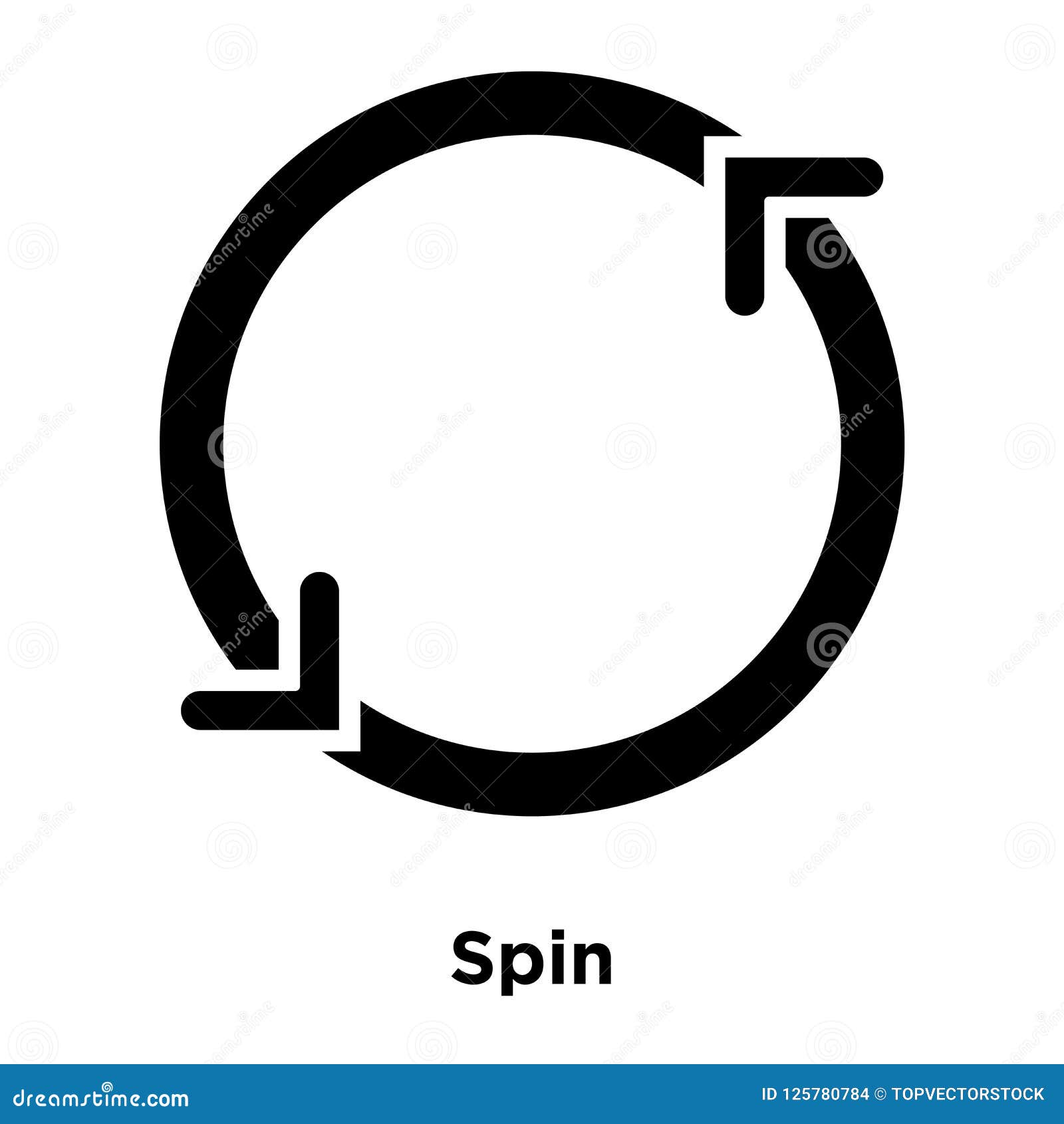 Spin Icon Vector Isolated on White Background, Logo Concept of S Stock ...