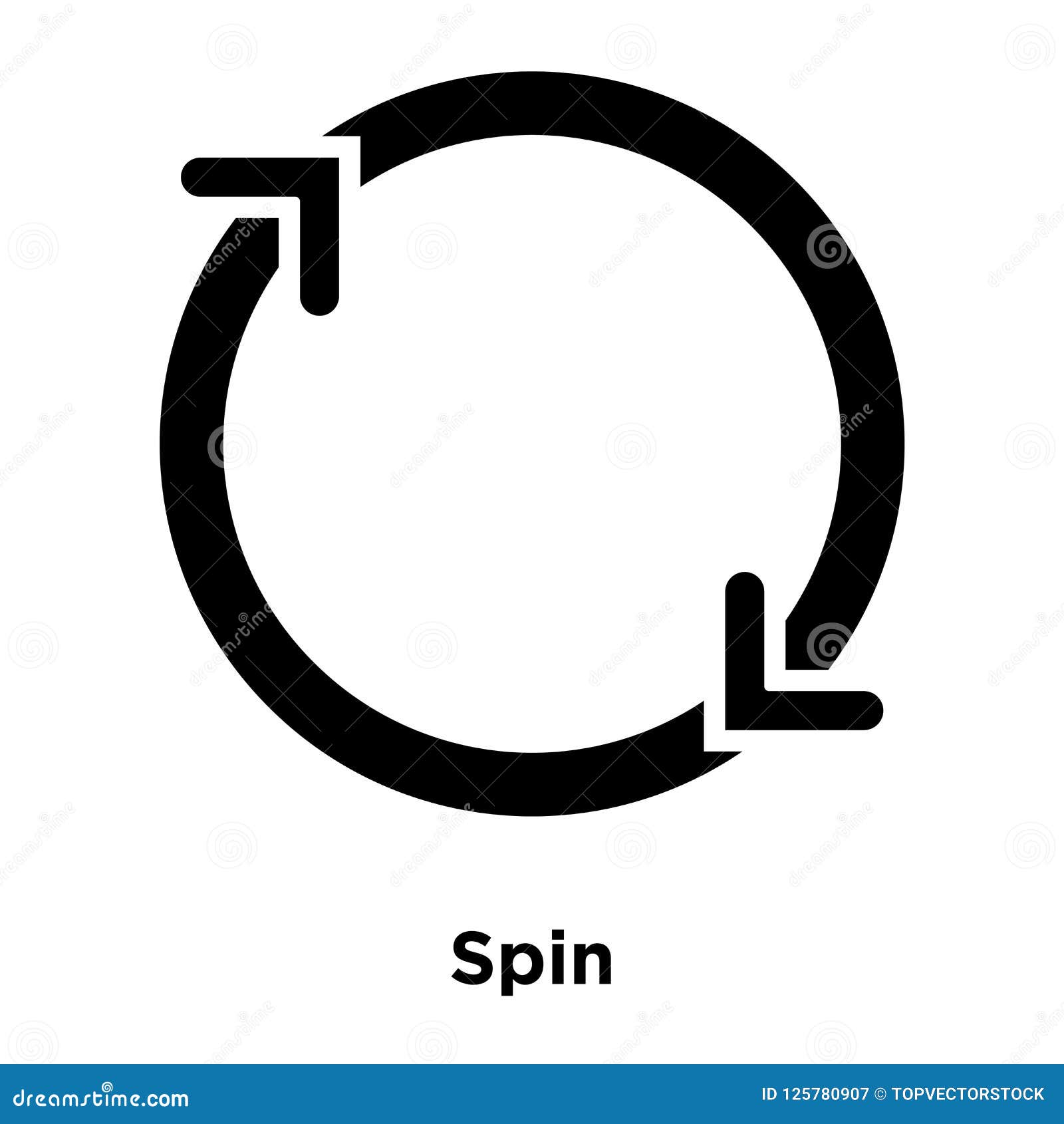 Spin Icon On White Background. Simple Element Illustration From Arrows ...