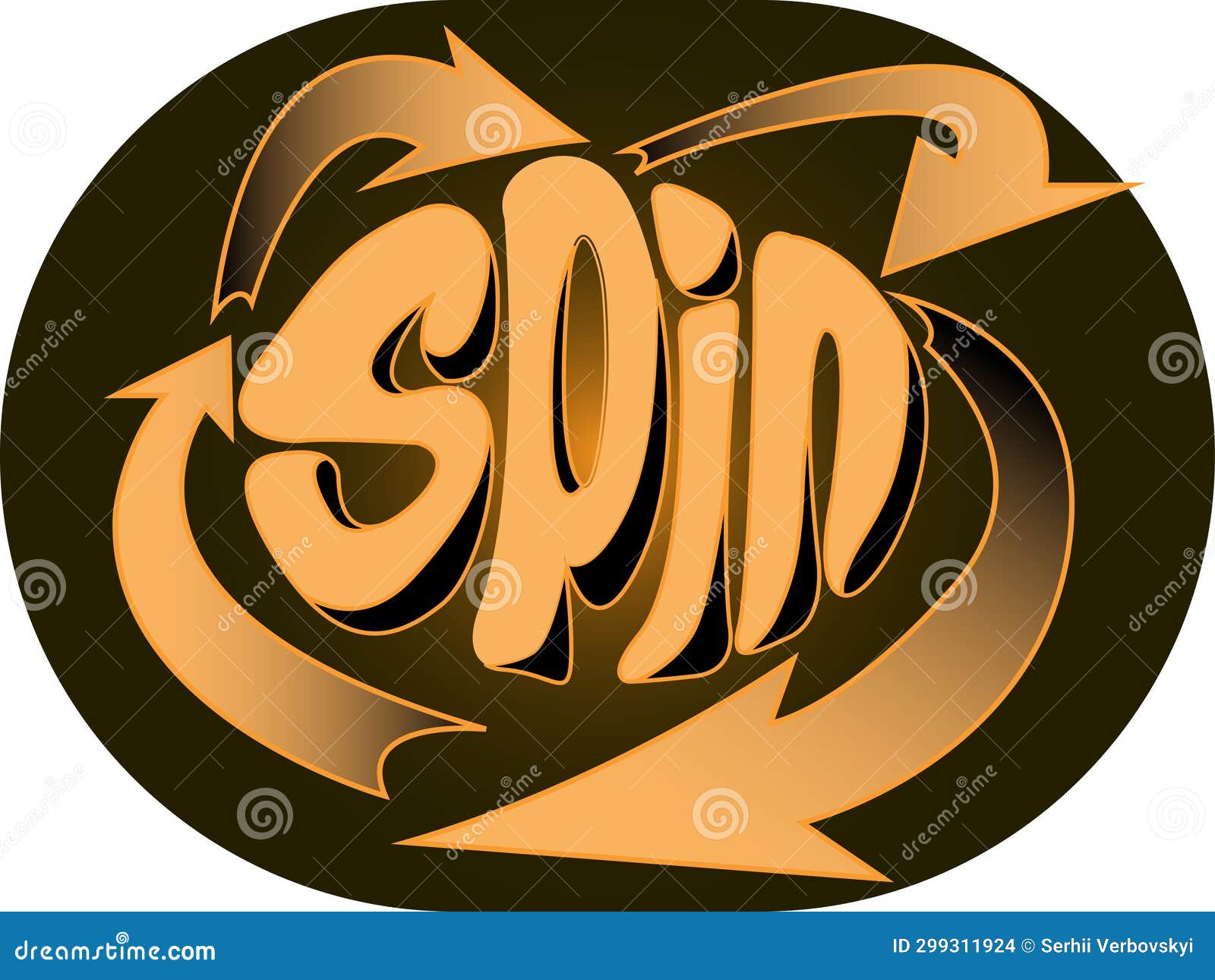 Spin Sign with Arrow. Vector Illustration, Eps 10. Stock Illustration ...