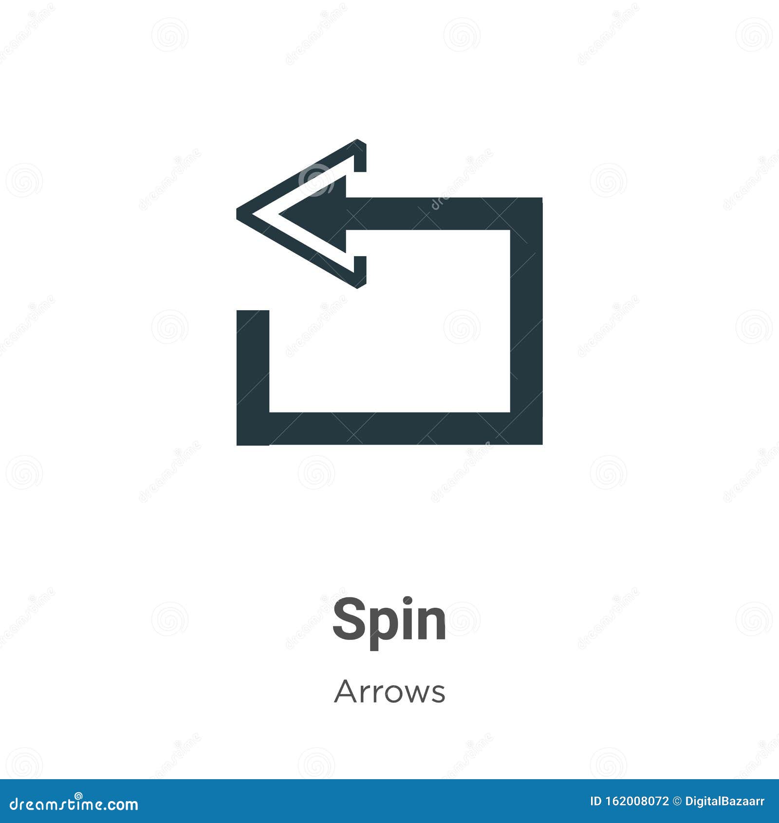 Spin Vector Icon on White Background. Flat Vector Spin Icon Symbol Sign ...
