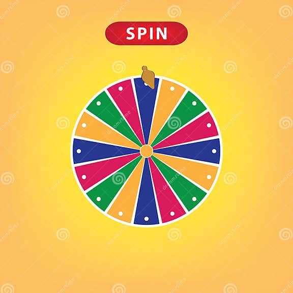 Spin Wheel Concept Vector Design Stock Vector - Illustration of dart ...