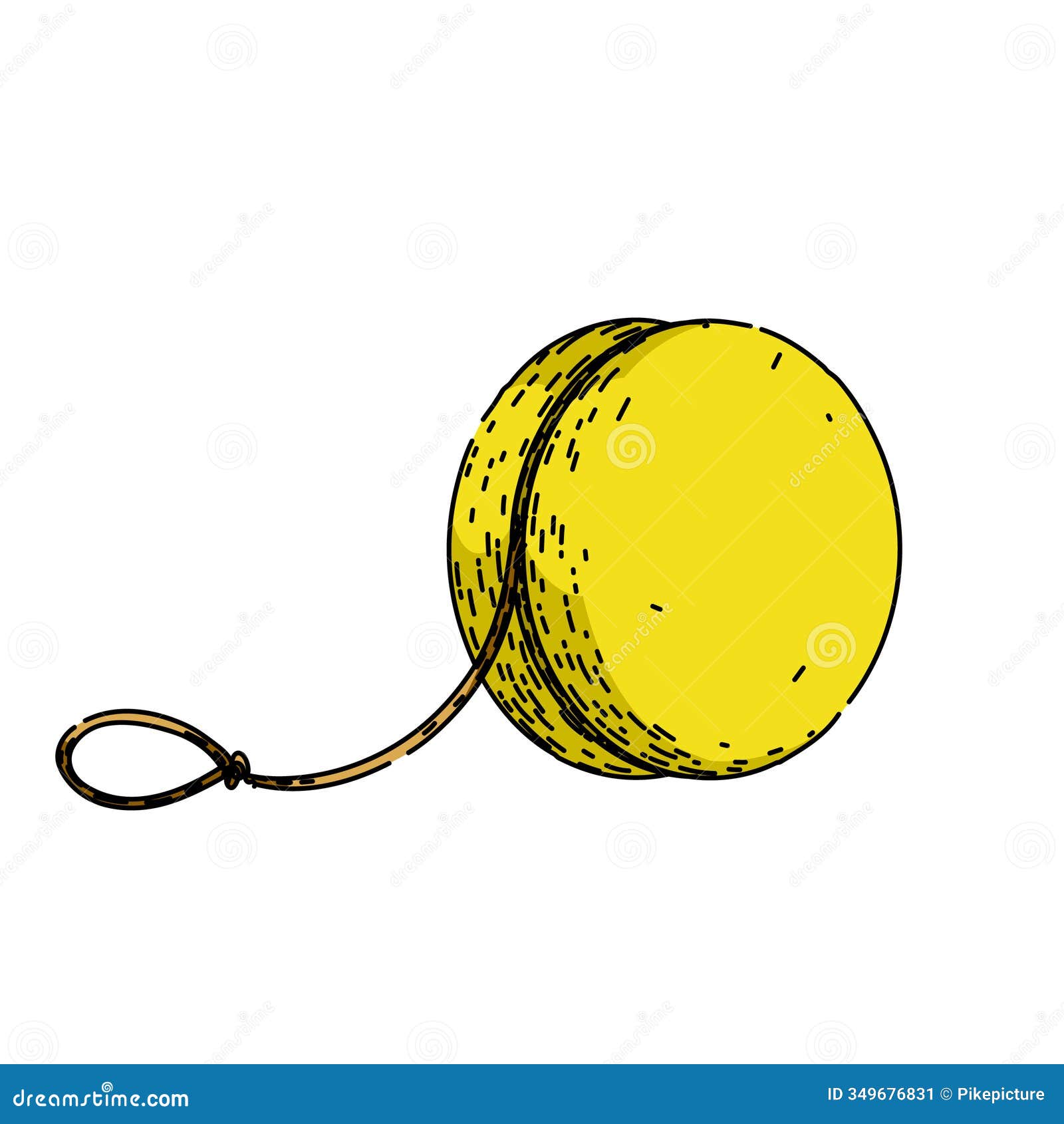 Spin Yo Yo Sketch Hand Drawn Vector Stock Vector - Illustration of ...
