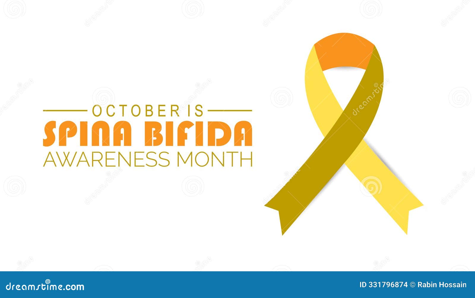 October Is Spina Bifida Awareness Month Background Template Use To ...