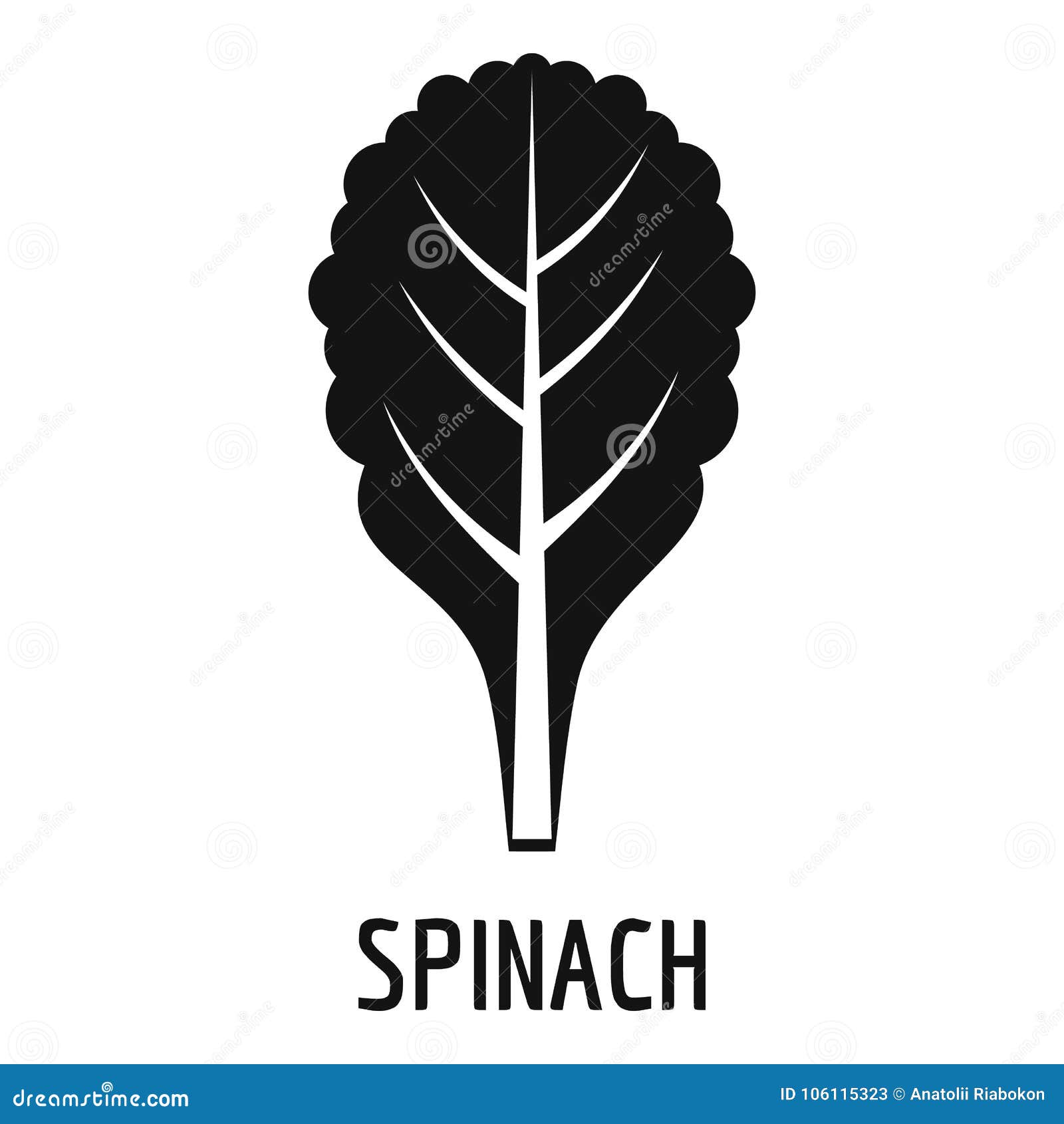 Spinach Icon, Simple Style. Stock Vector - Illustration of nature ...