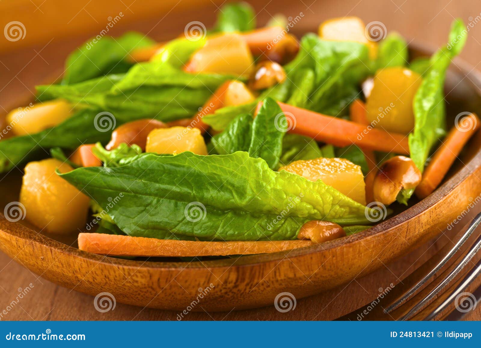 Spinach Mango Carrot Salad stock image. Image of fruit - 24813421