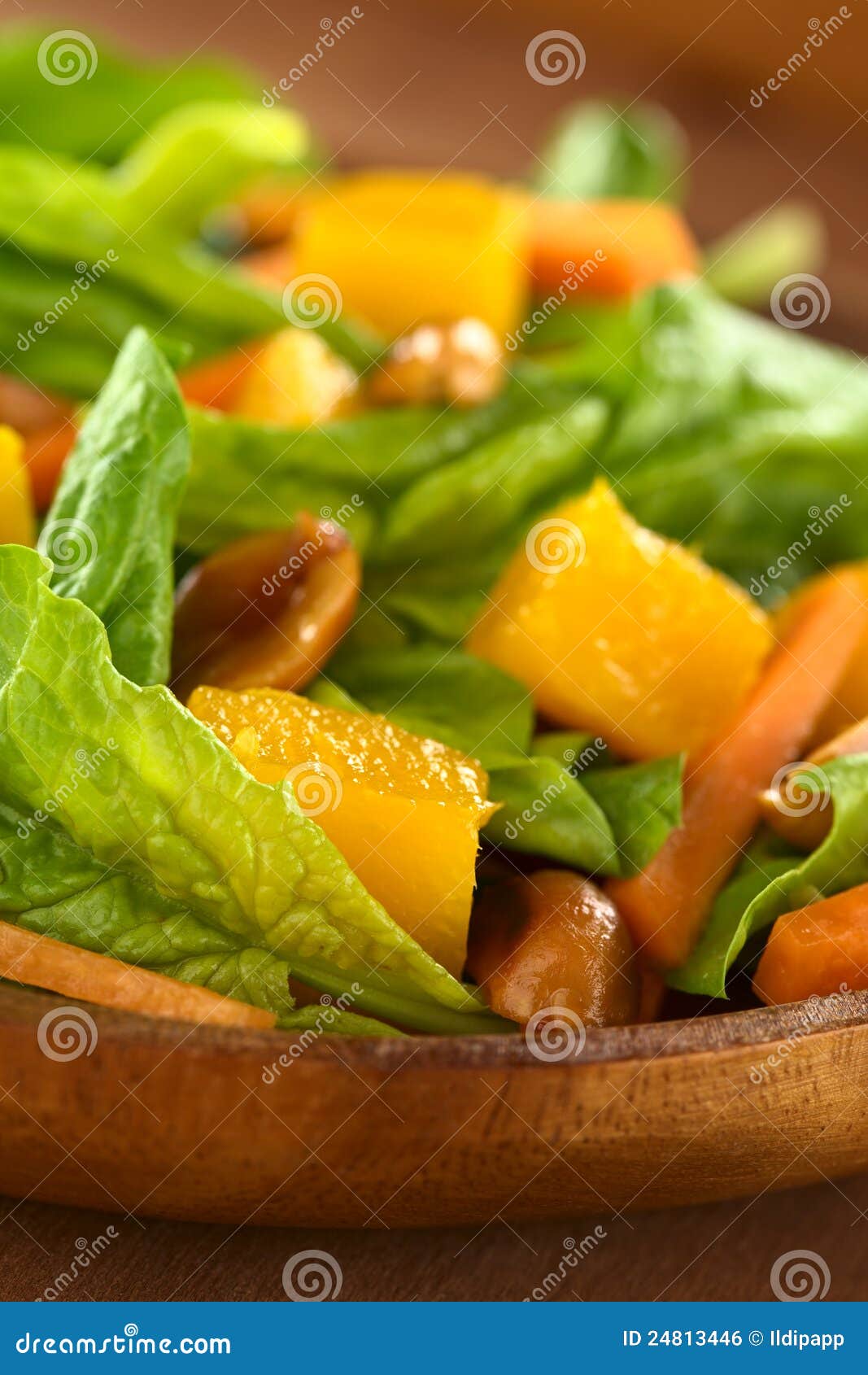 Spinach Mango Carrot Salad stock photo. Image of vertical - 24813446