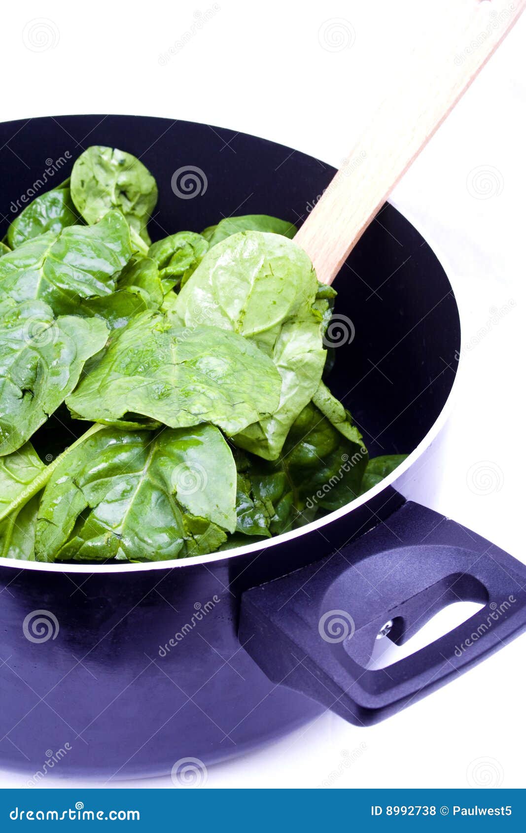 Spinach in a pot stock photo. Image of cook, healthy, greens - 8992738