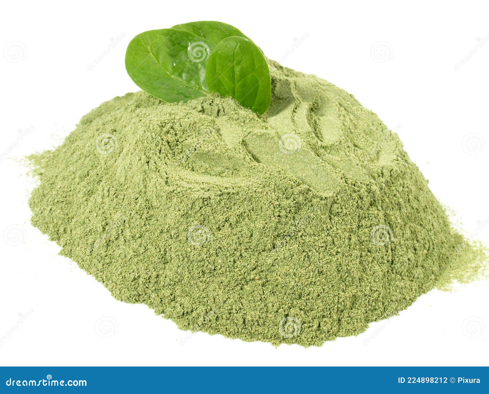 Spinach Powder on White Background - Isolated Stock Photo - Image of ...