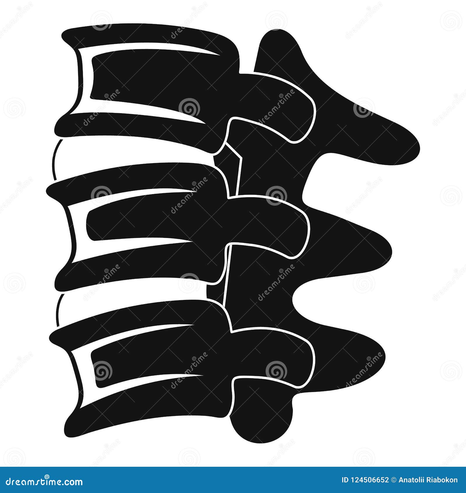 Spinal Column Discs Icon, Simple Style Stock Illustration ...