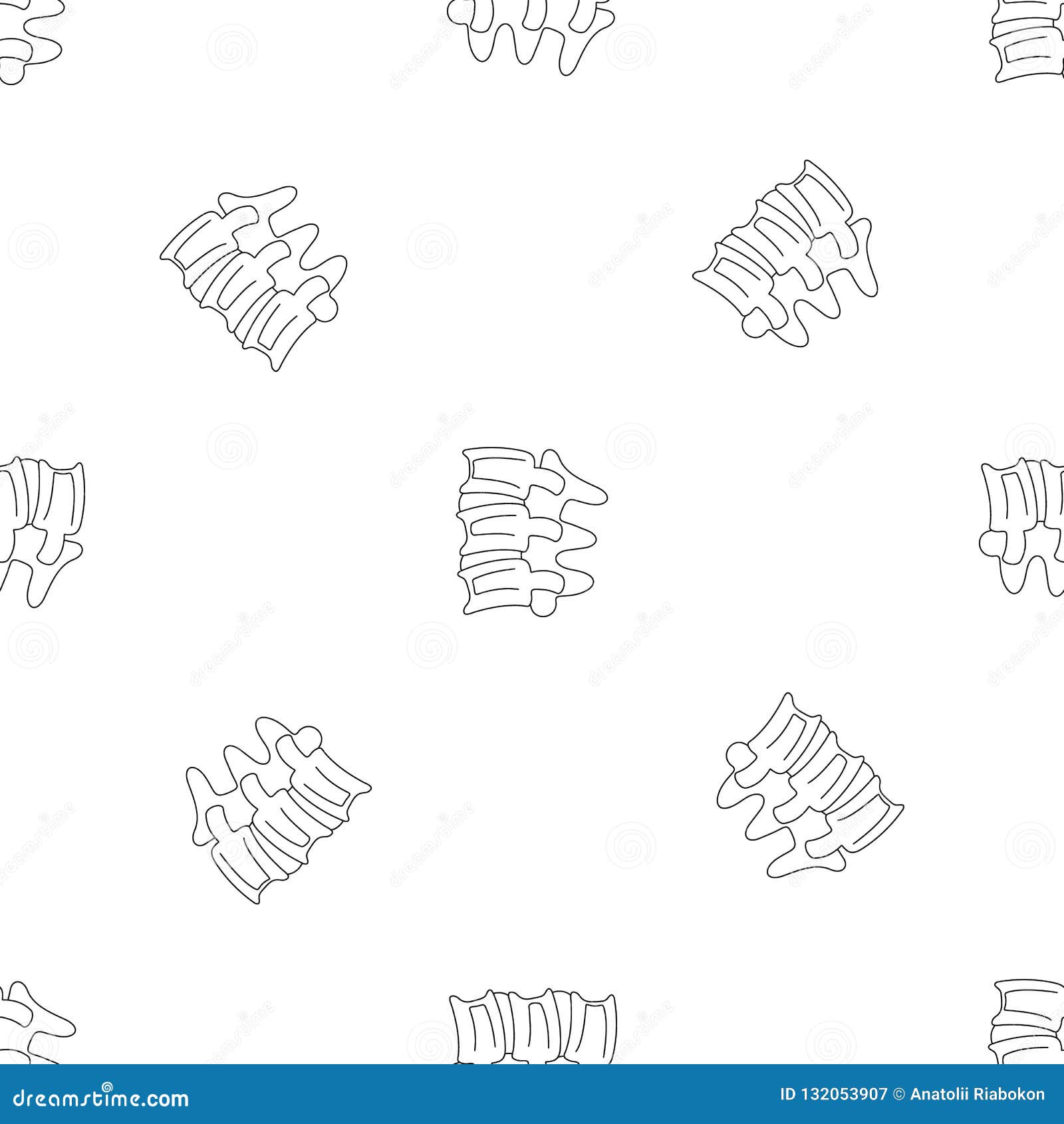 Spinal Column Discs Pattern Seamless Vector Stock Vector - Illustration ...