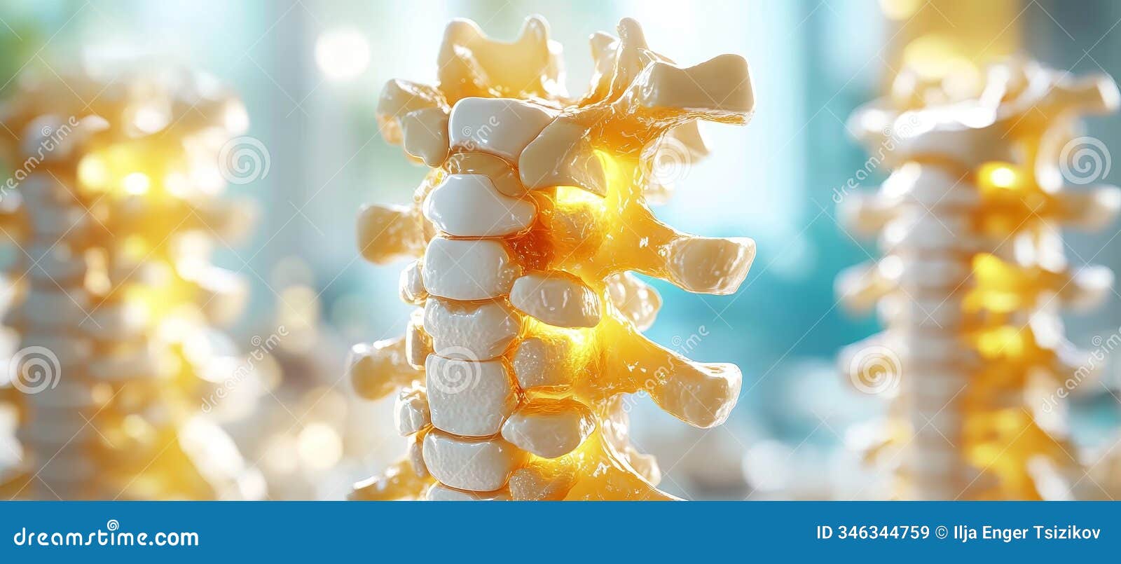 Spinal Degeneration 3D Render of a Damaged Disc, Severe Osteophyte and ...