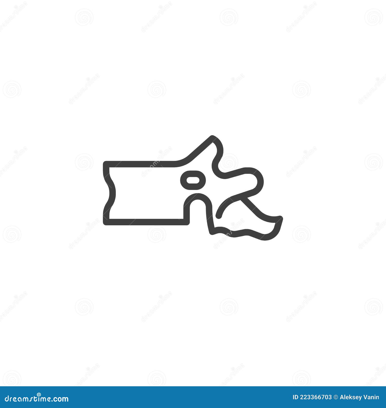 Spinal Disc Herniation Glyph Icon. Herniated Disc Vector Sign ...