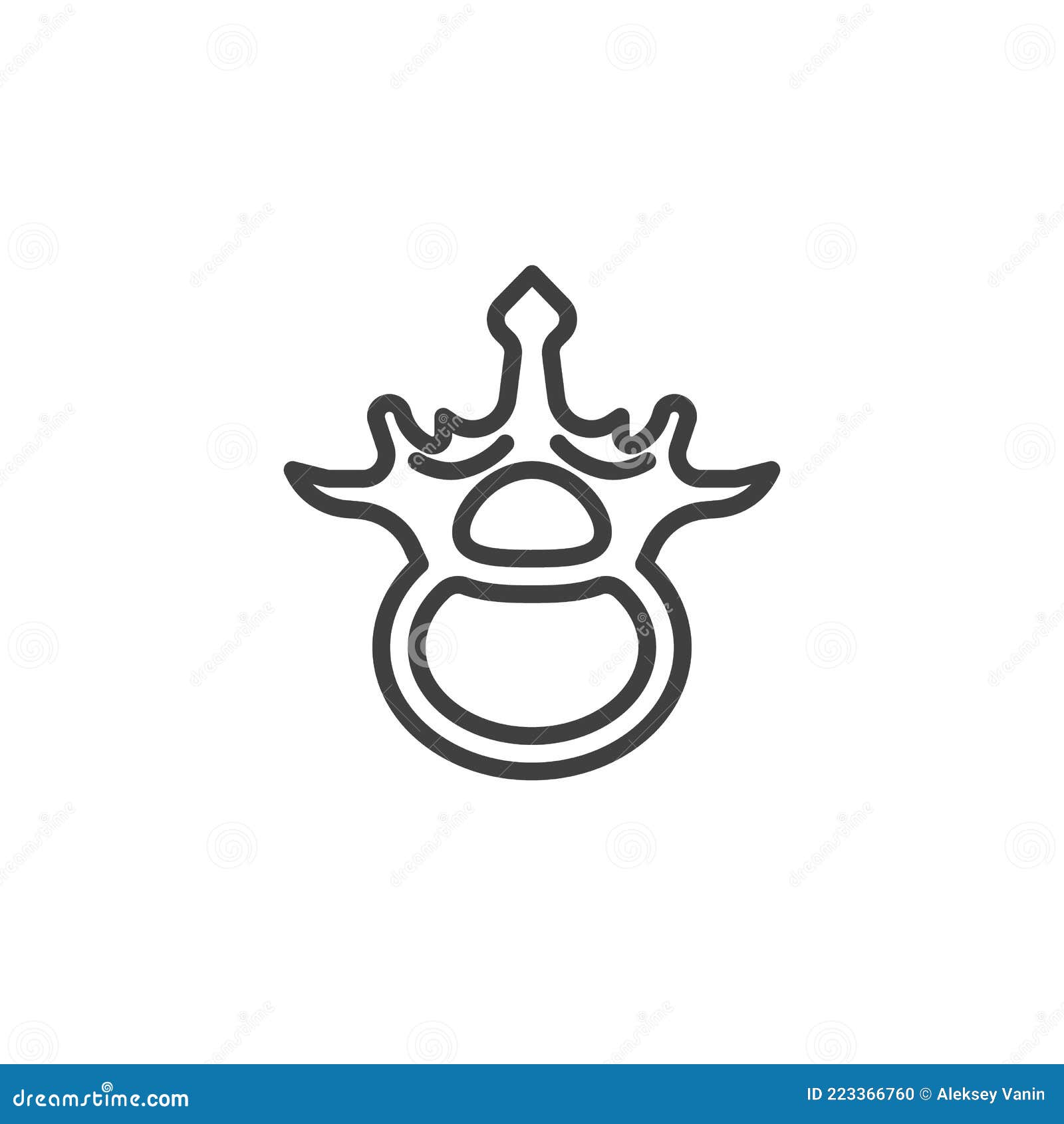 Spinal Disc Herniation Line Icon. Herniated Disc Vector Sign ...