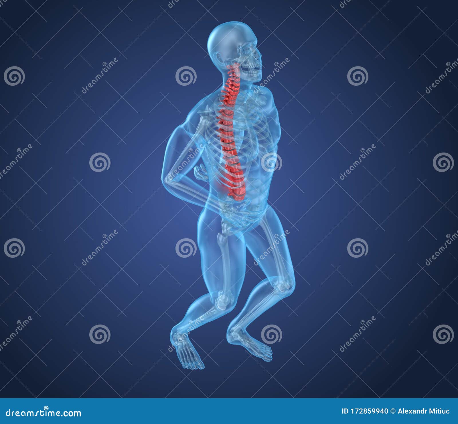 Spinal Pain Attack, Man Suffering from Spinal Pain Stock Illustration ...