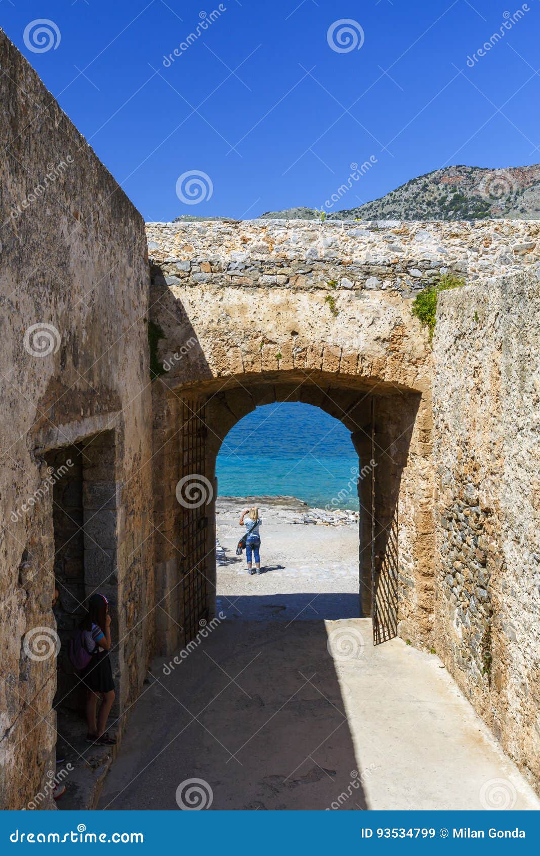 Spinalonga, Crete. editorial stock image. Image of elounda - 93534799