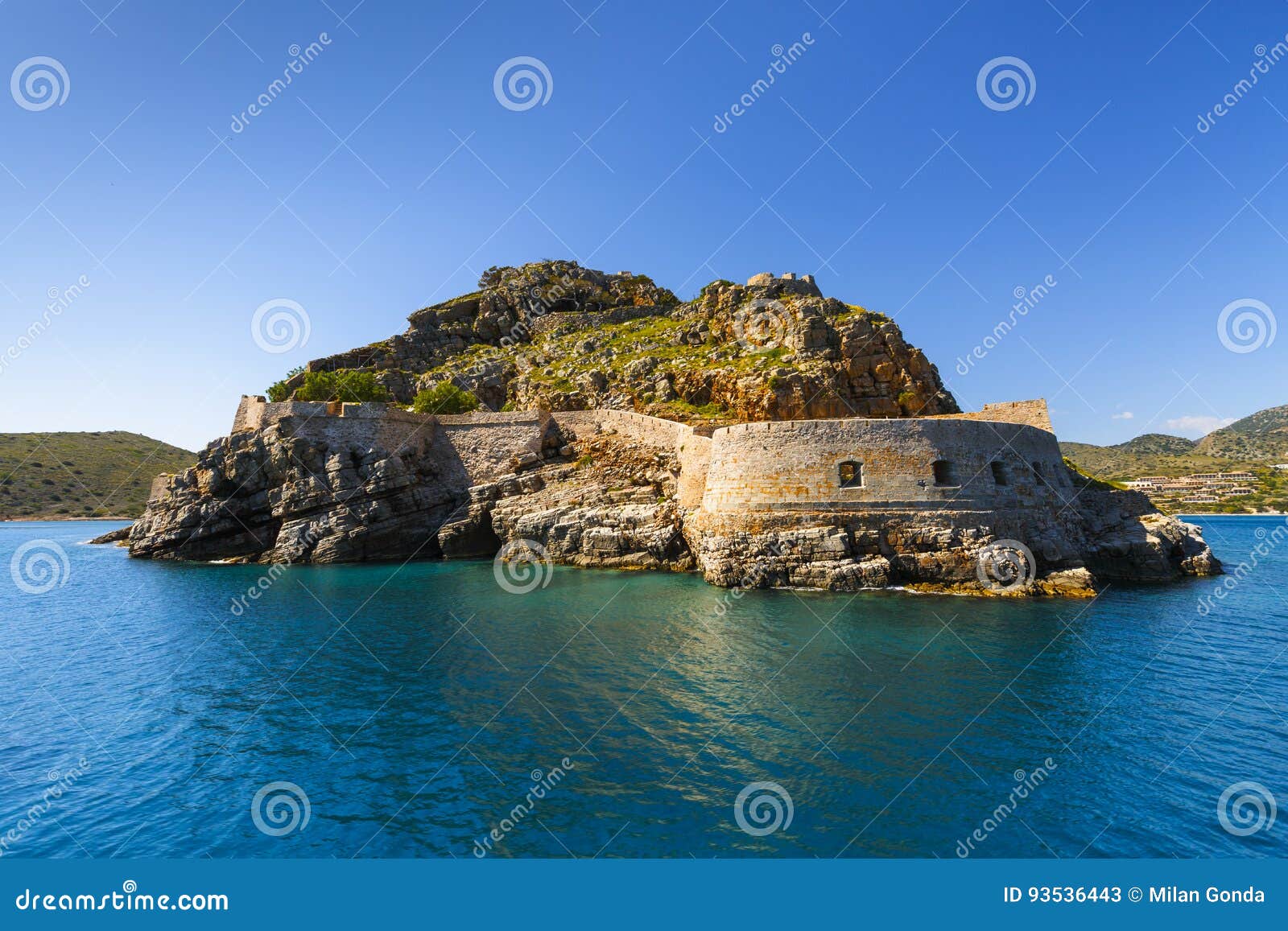 Spinalonga, Crete. stock image. Image of elounda, fortification - 93536443