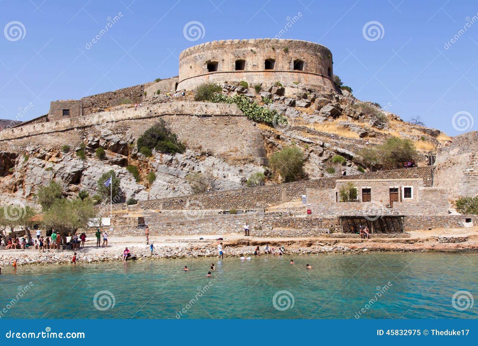 Spinalonga Fortress in Crete Editorial Image - Image of colony, fort ...