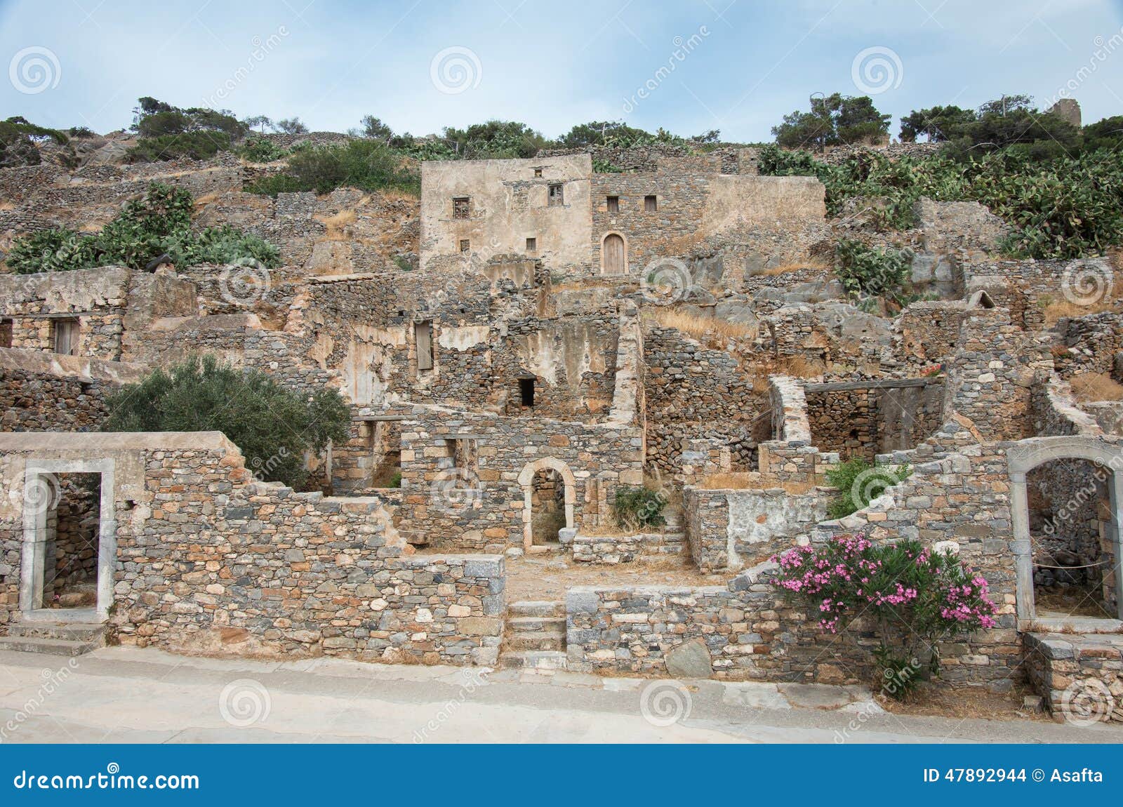 Spinalonga Fortress, Crete - Greece Stock Photo - Image of destination ...