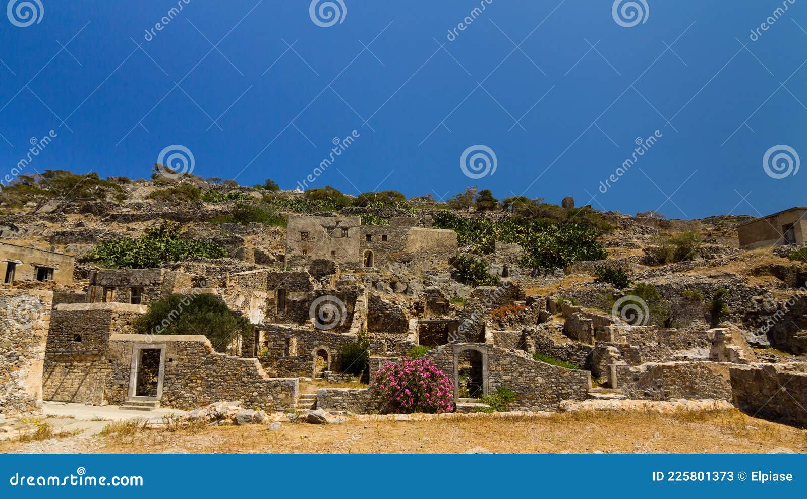 Spinalonga, Greece, Ruins of Former Leper Colony Stock Image - Image of ...