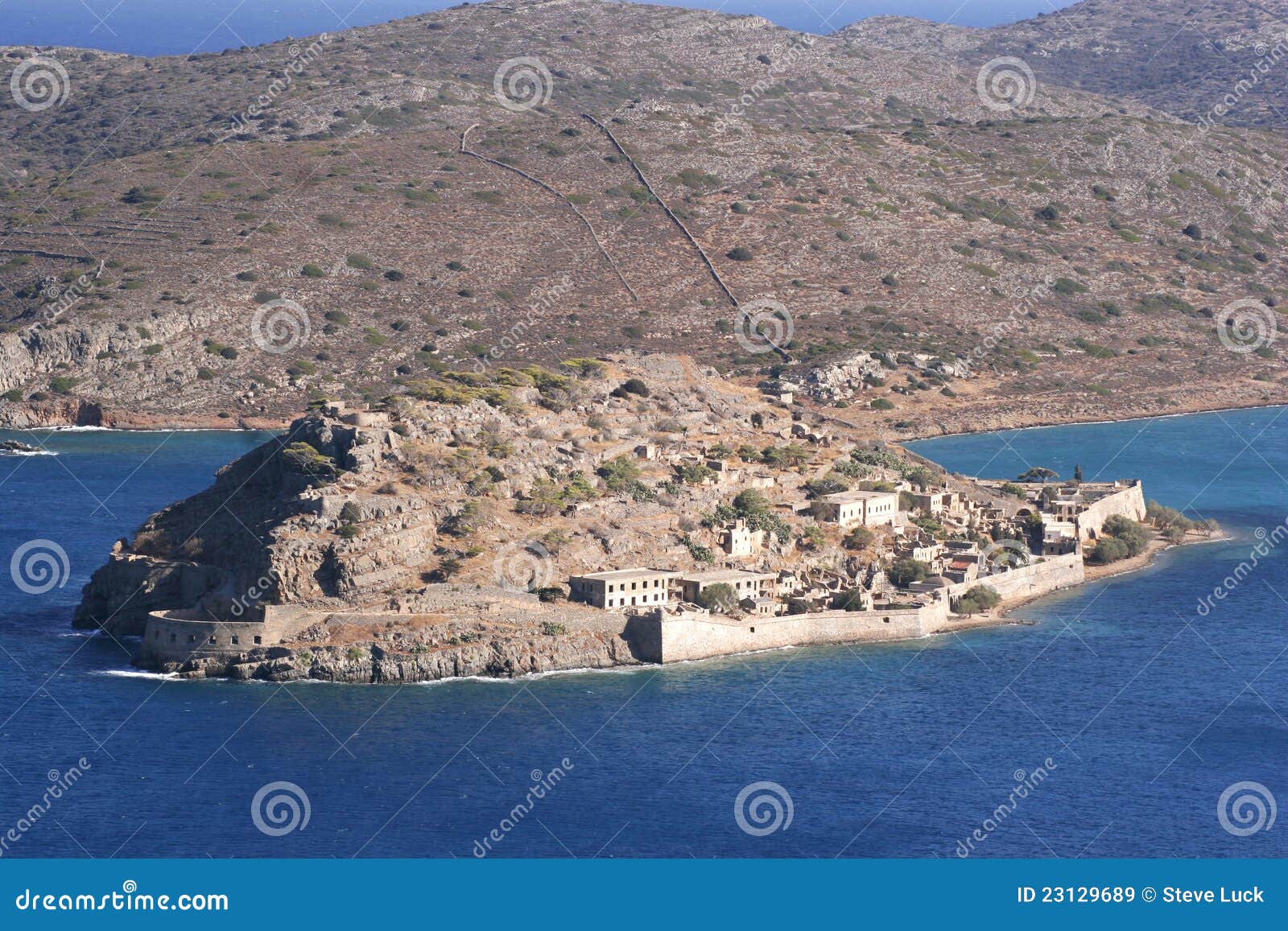 Spinalonga Island, Crete stock image. Image of spinalonga - 23129689