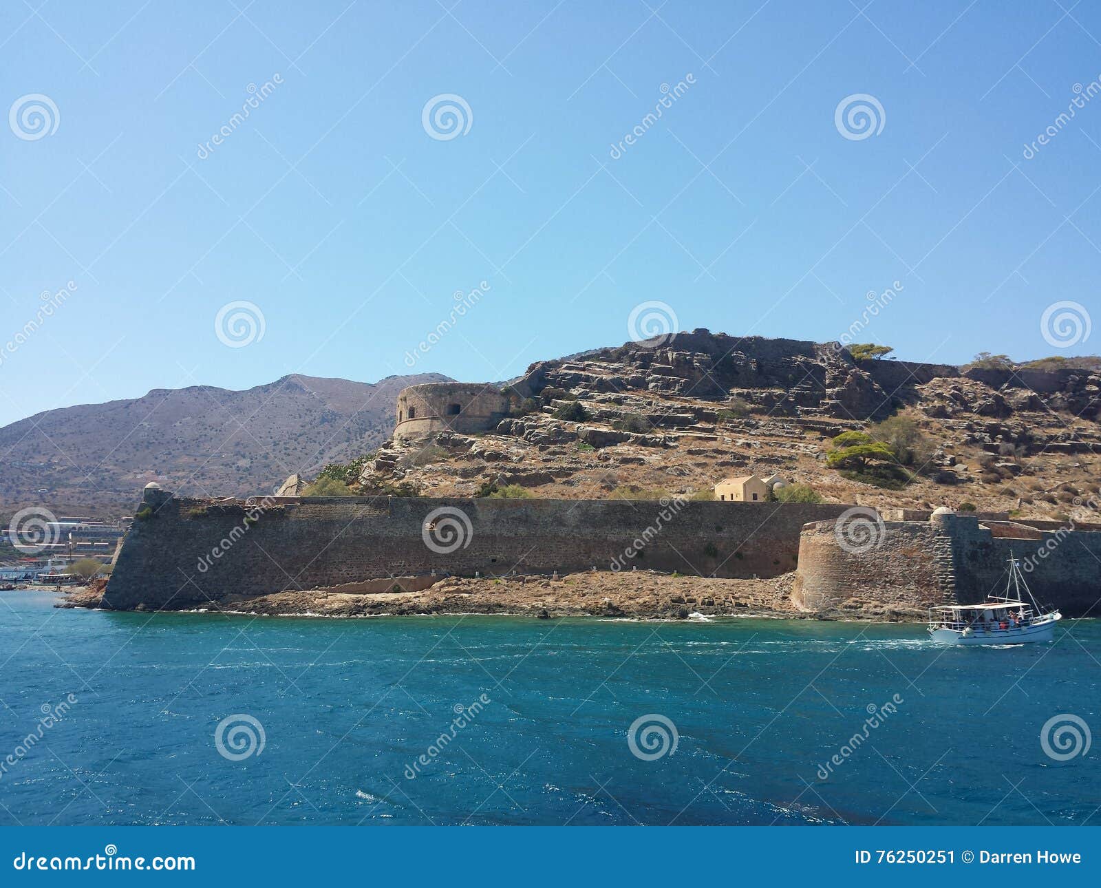 Spinalonga leper colony stock image. Image of brick, stone - 76250251