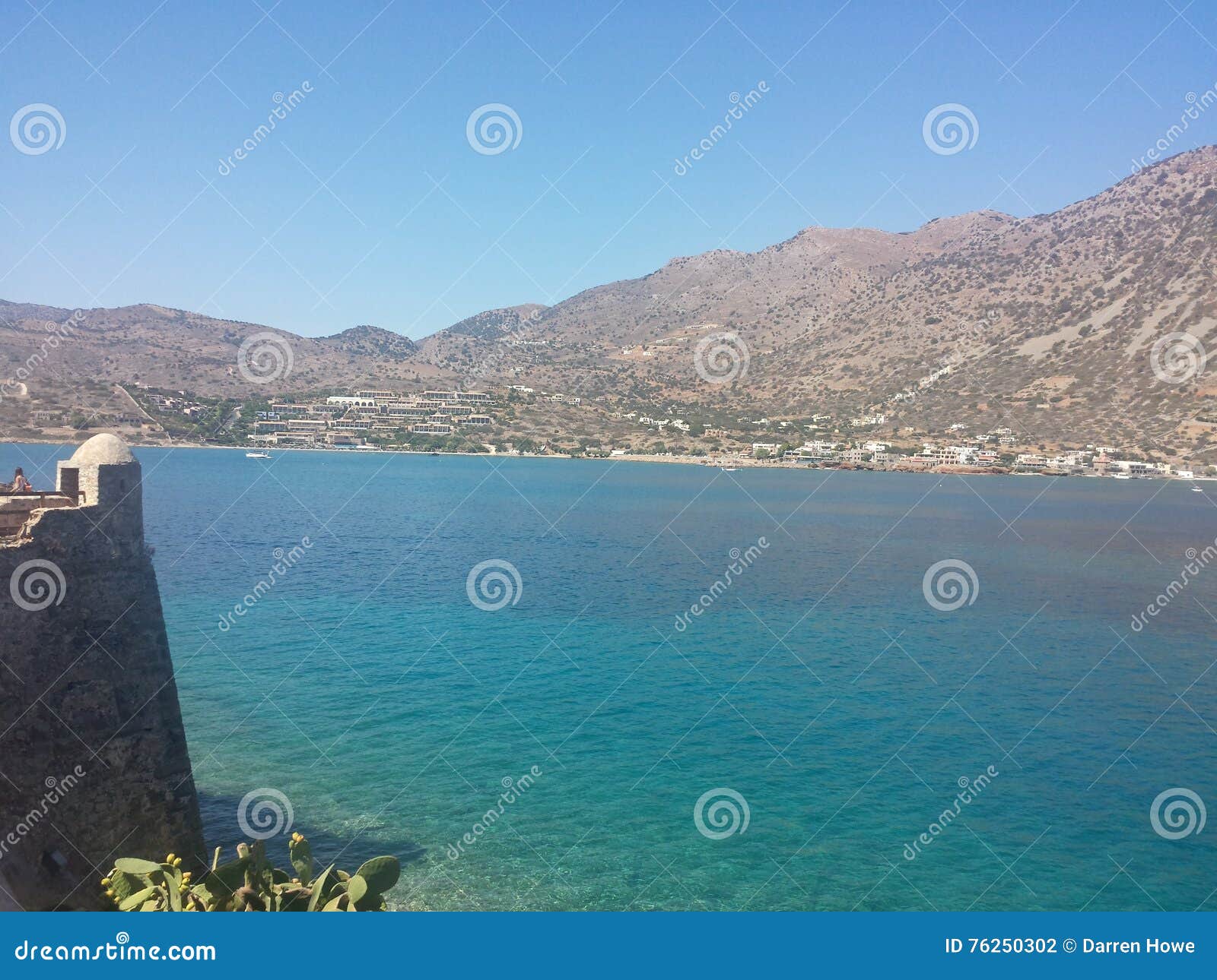 Spinalonga leper colony stock photo. Image of hill, fortress - 76250302