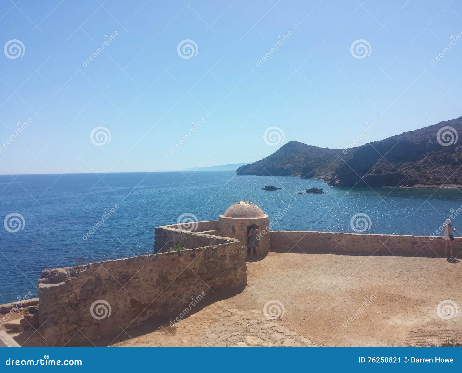 Spinalonga leper colony stock image. Image of crete, water - 76250821