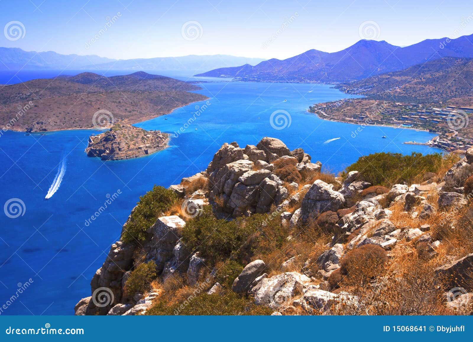 Spinalonga. Mirabello Bay. stock image. Image of nature - 15068641