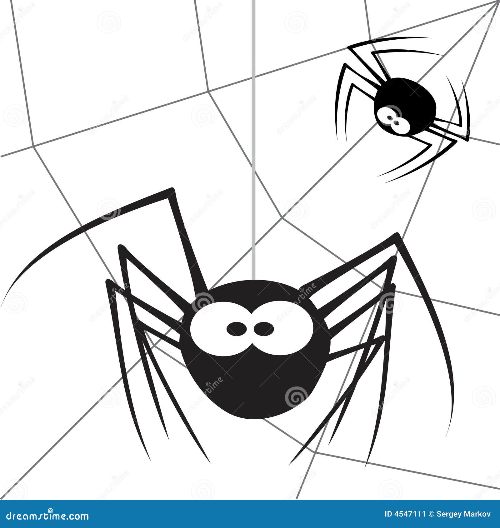 Spindel 5 vektor illustrationer. Illustration av fasa - 4547111